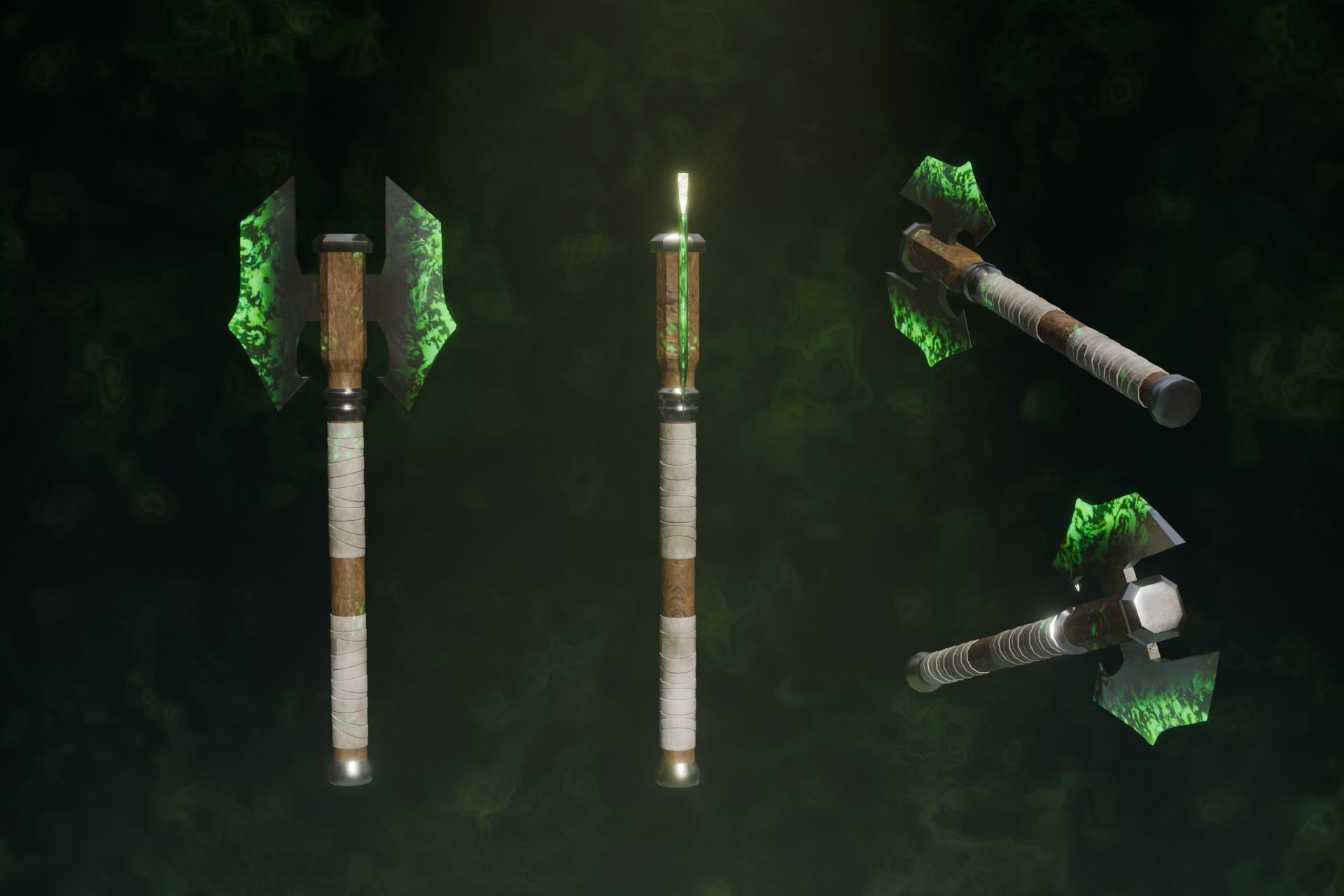 3D model 15 poison elemental weapons - medieval - fantasy VOL 01 VR ...