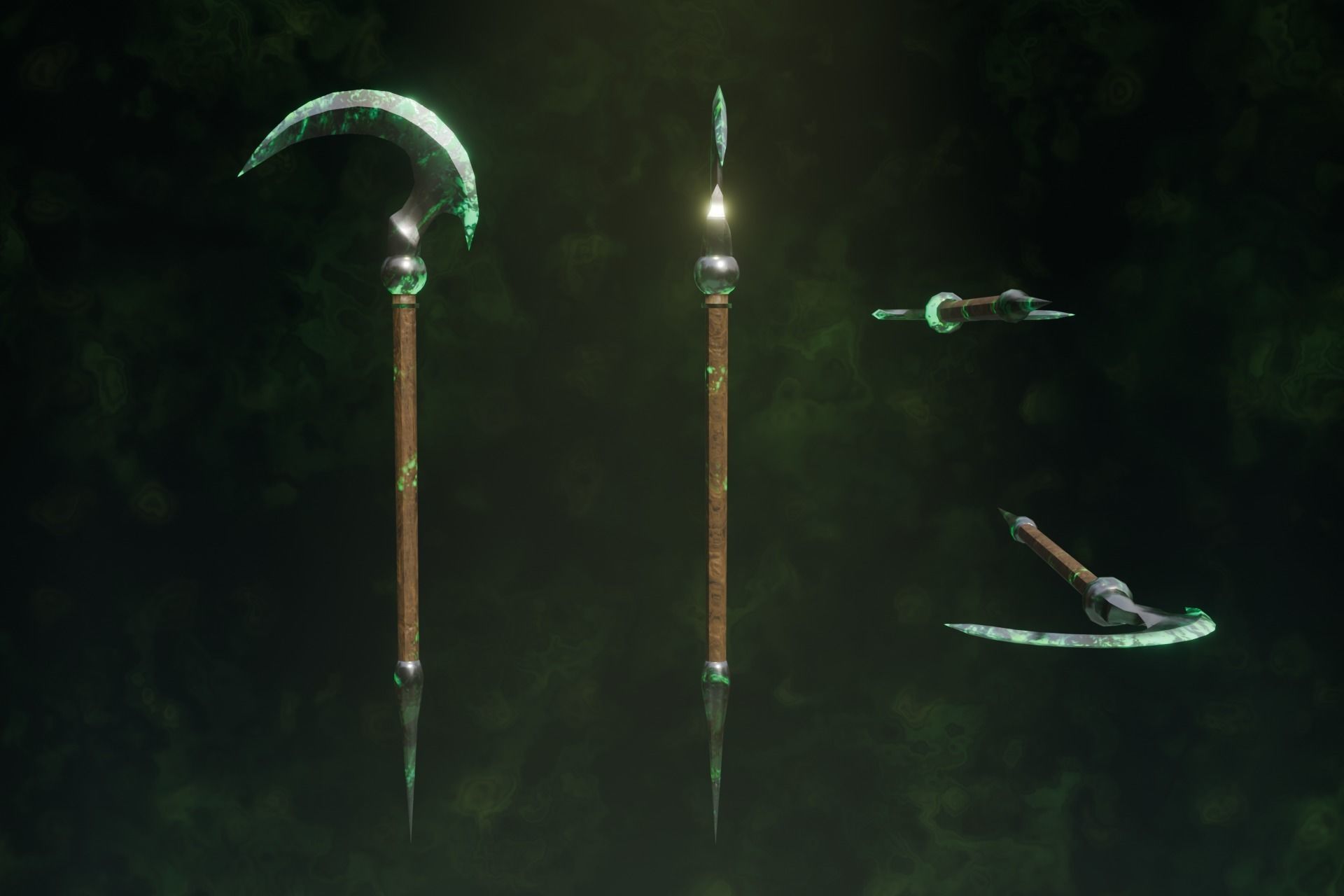 3D model 15 poison elemental weapons - medieval - fantasy VOL 01 VR ...