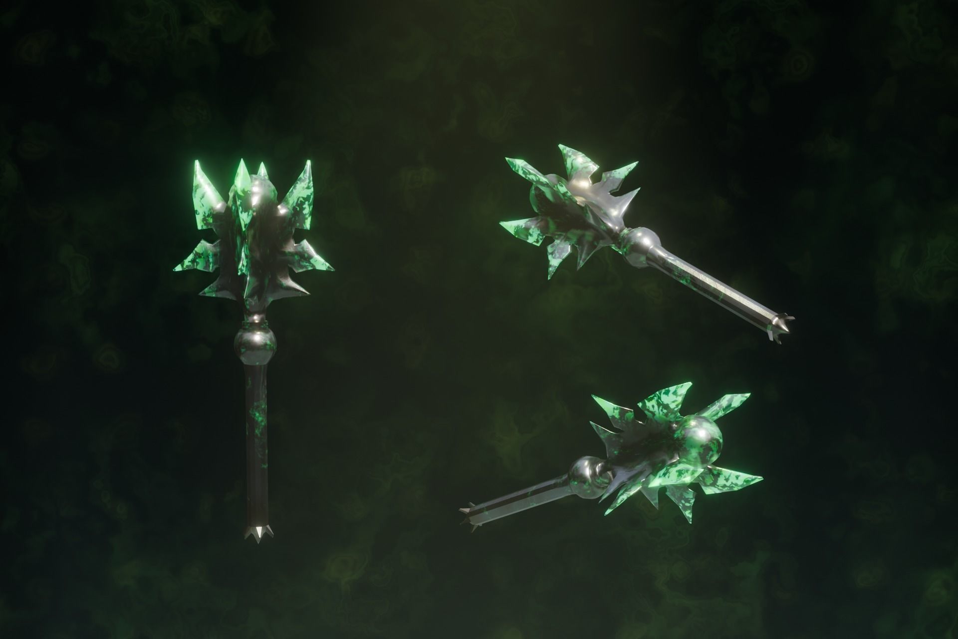 3D model 15 poison elemental weapons - medieval - fantasy VOL 01 VR ...