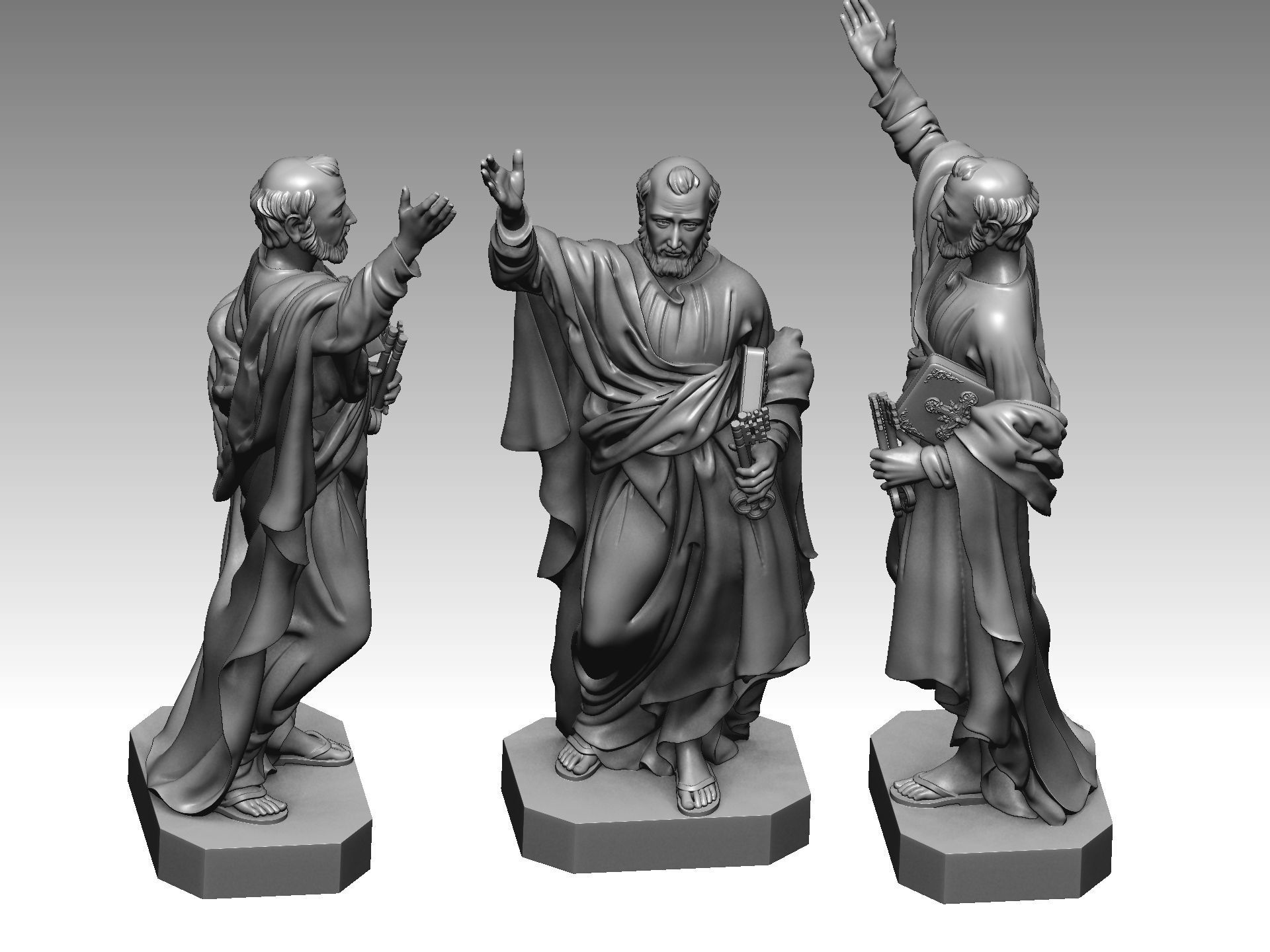 3D model of Saint Peter 3D model 3D printable | CGTrader