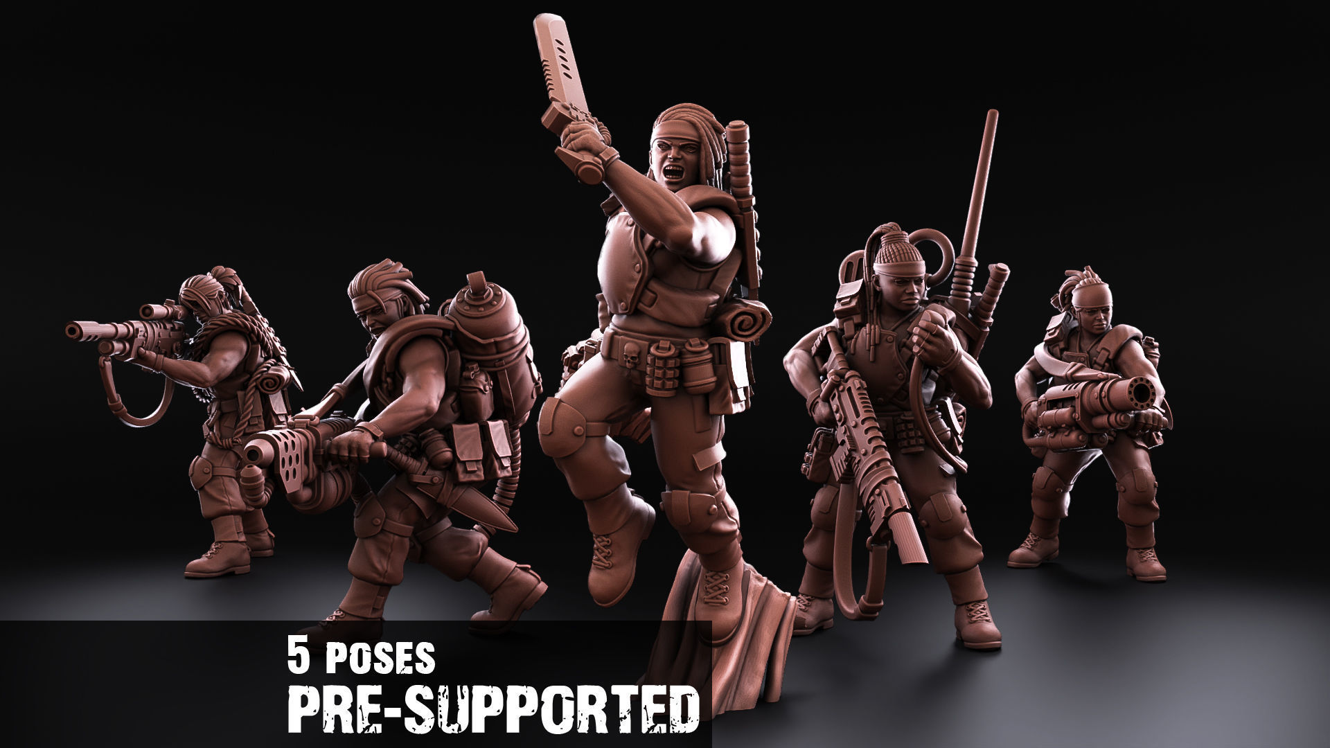 Female Jungle Fighters - Special Weapons - Imperial Force 3D model 3D ...
