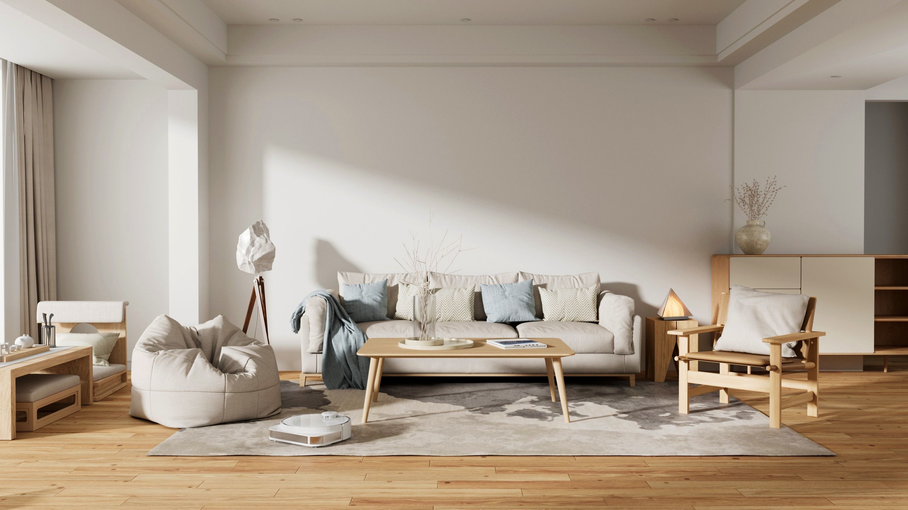 Living Room Interior Scene for Cinema 4D and Redshift Render 3D model ...