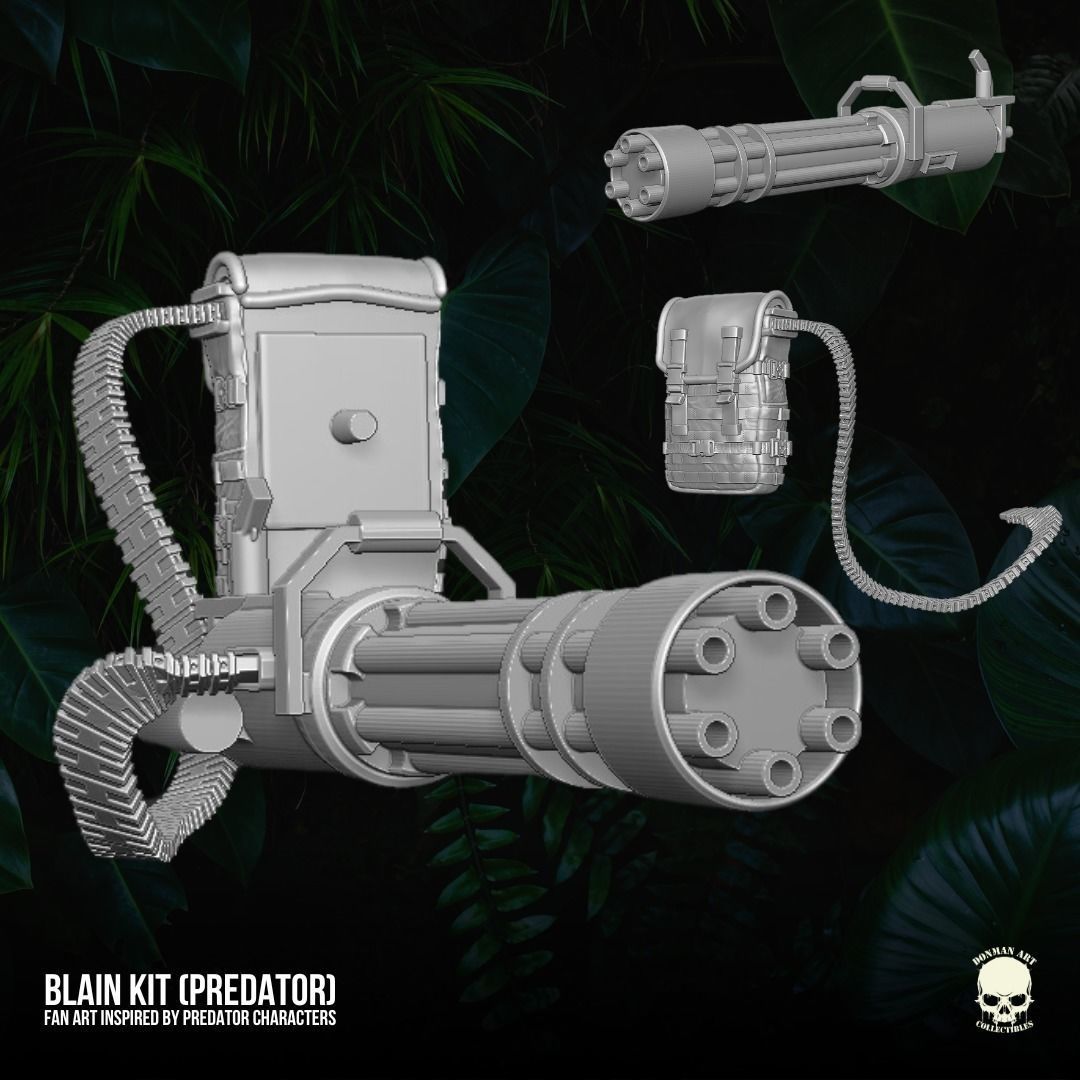 Blain Predator fan art kit 3D printable Files For Action Figures 3D ...