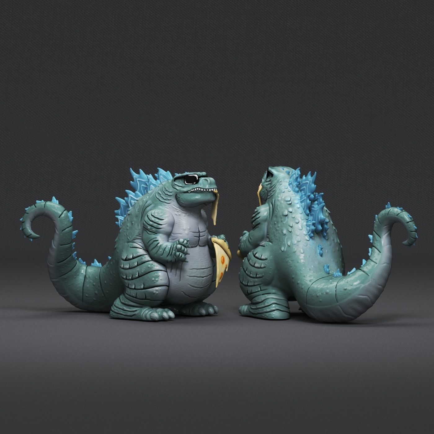 Godzilla graffiti -GODZILLAXKONG- 3D model 3D printable | CGTrader