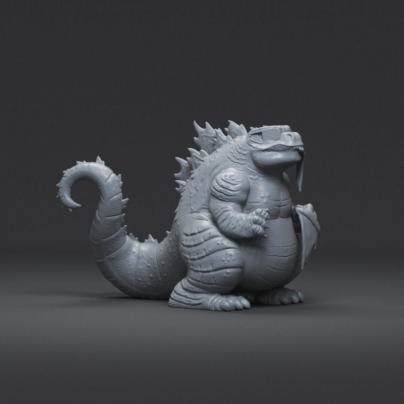 Godzilla graffiti -GODZILLAXKONG- 3D model 3D printable | CGTrader