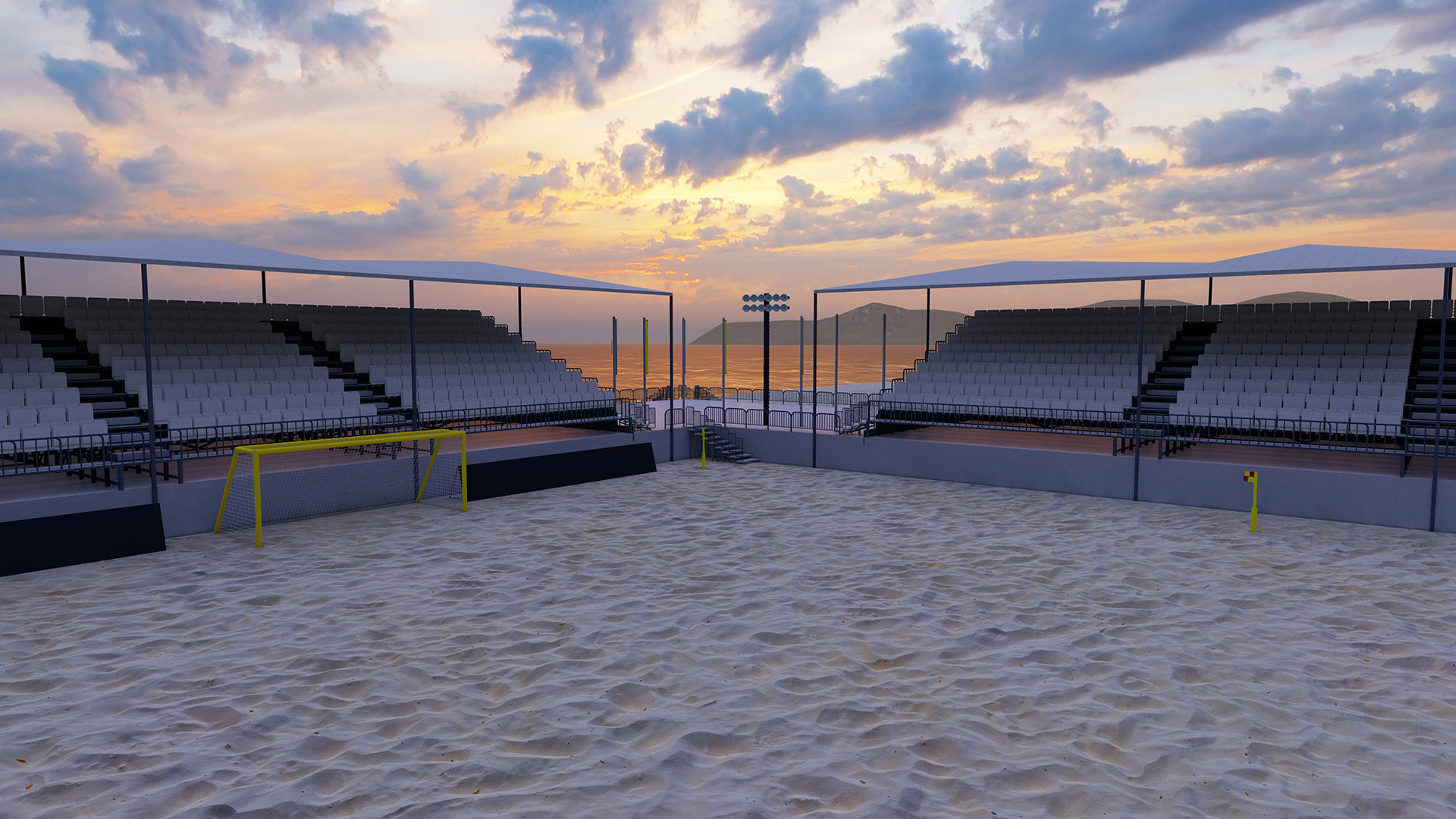 Beach Stadium-Beach soccer stadium 3D model rigged | CGTrader