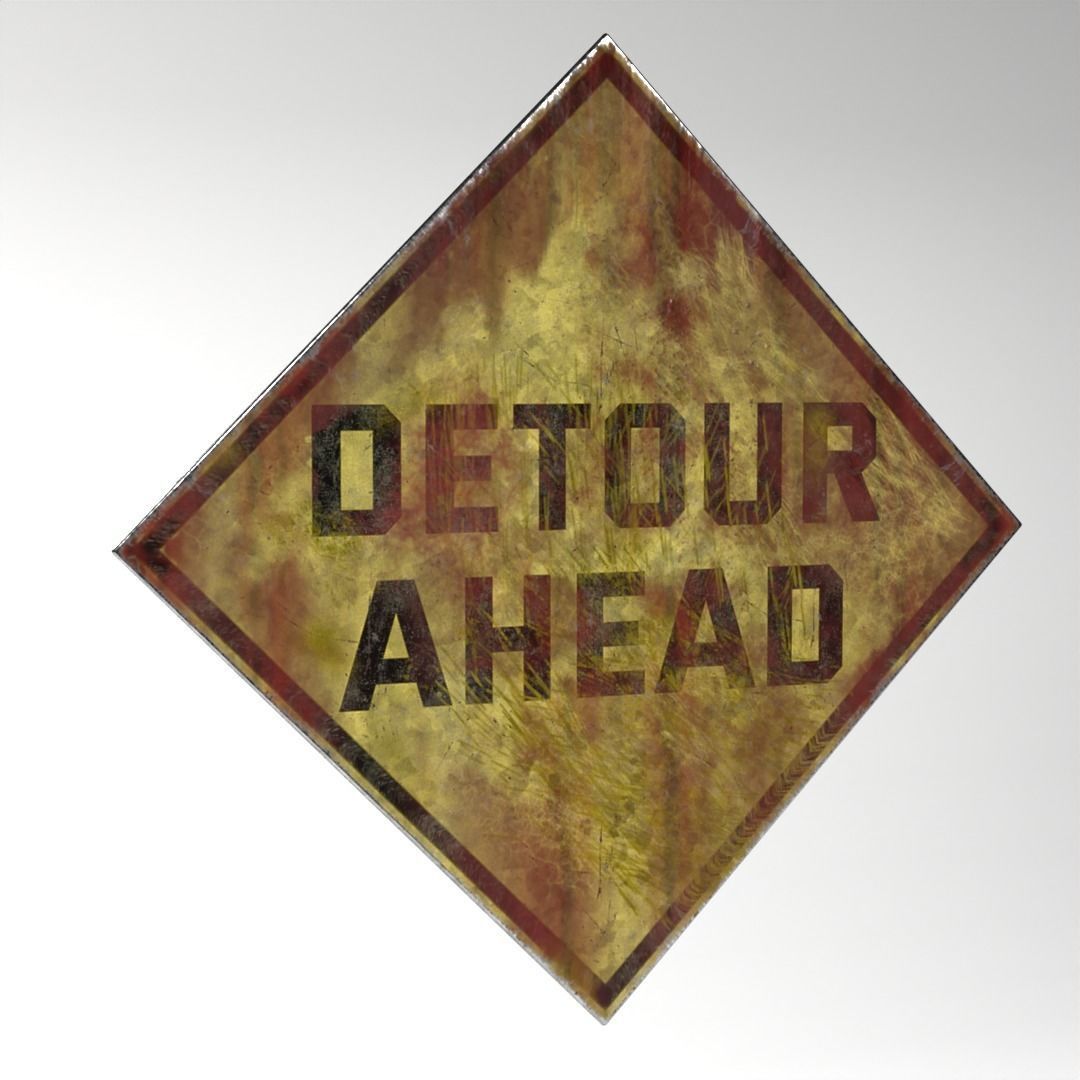 3D model Apocalyptic Road Signs VR / AR / low-poly | CGTrader