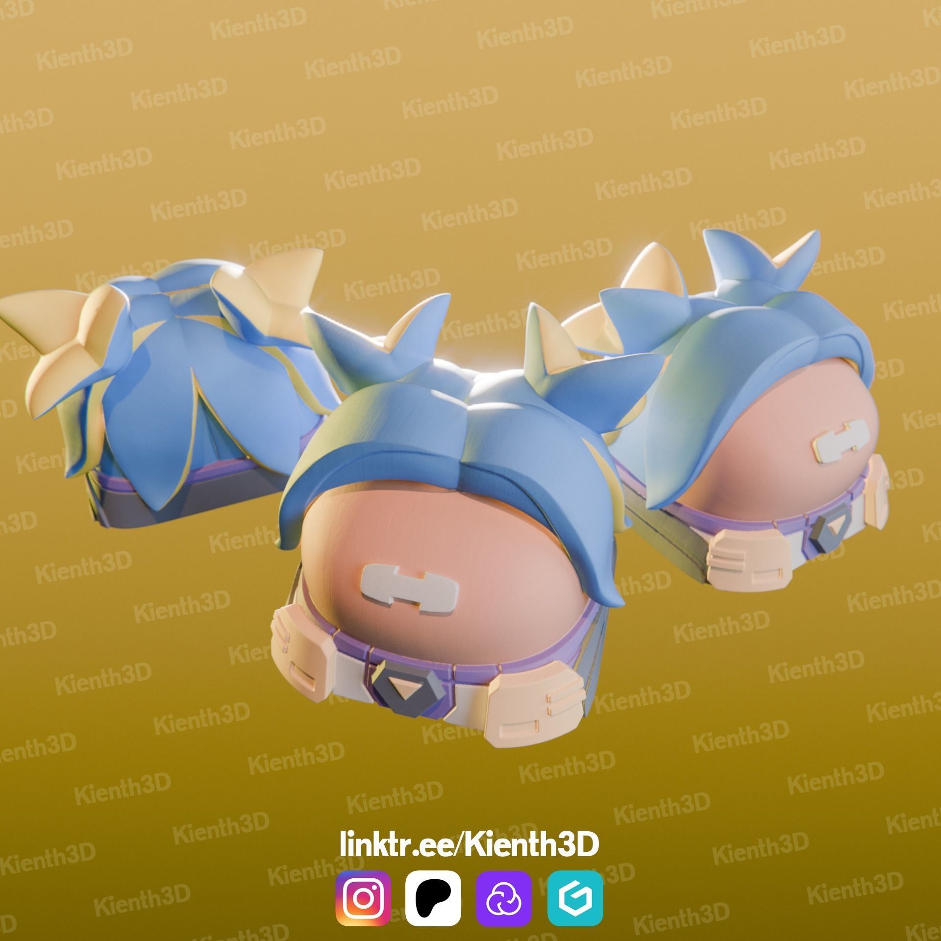 Neon Valorant Keycap 3D model 3D printable | CGTrader