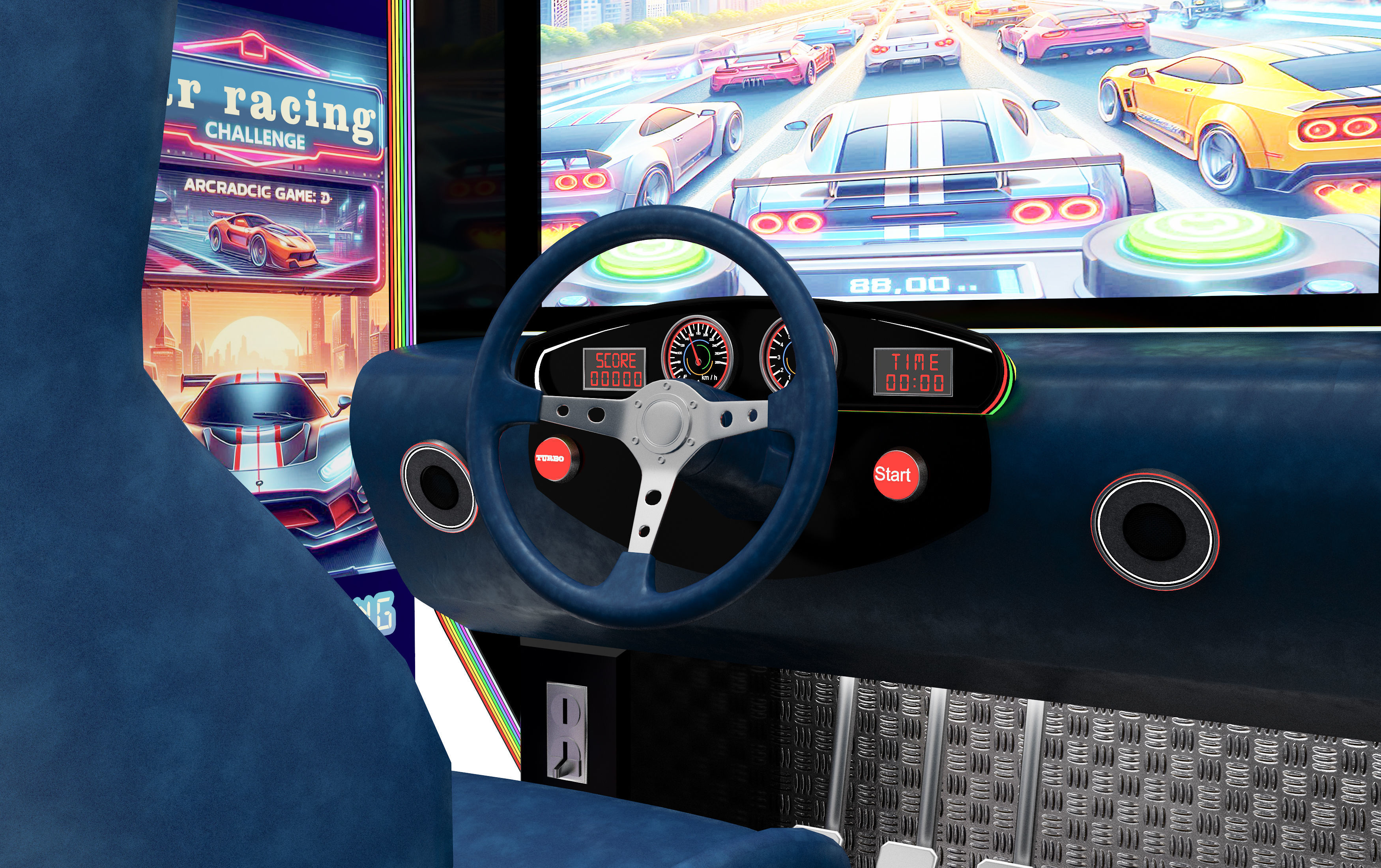 Arcade Game Simulator Car Racing Machine 3D model | CGTrader