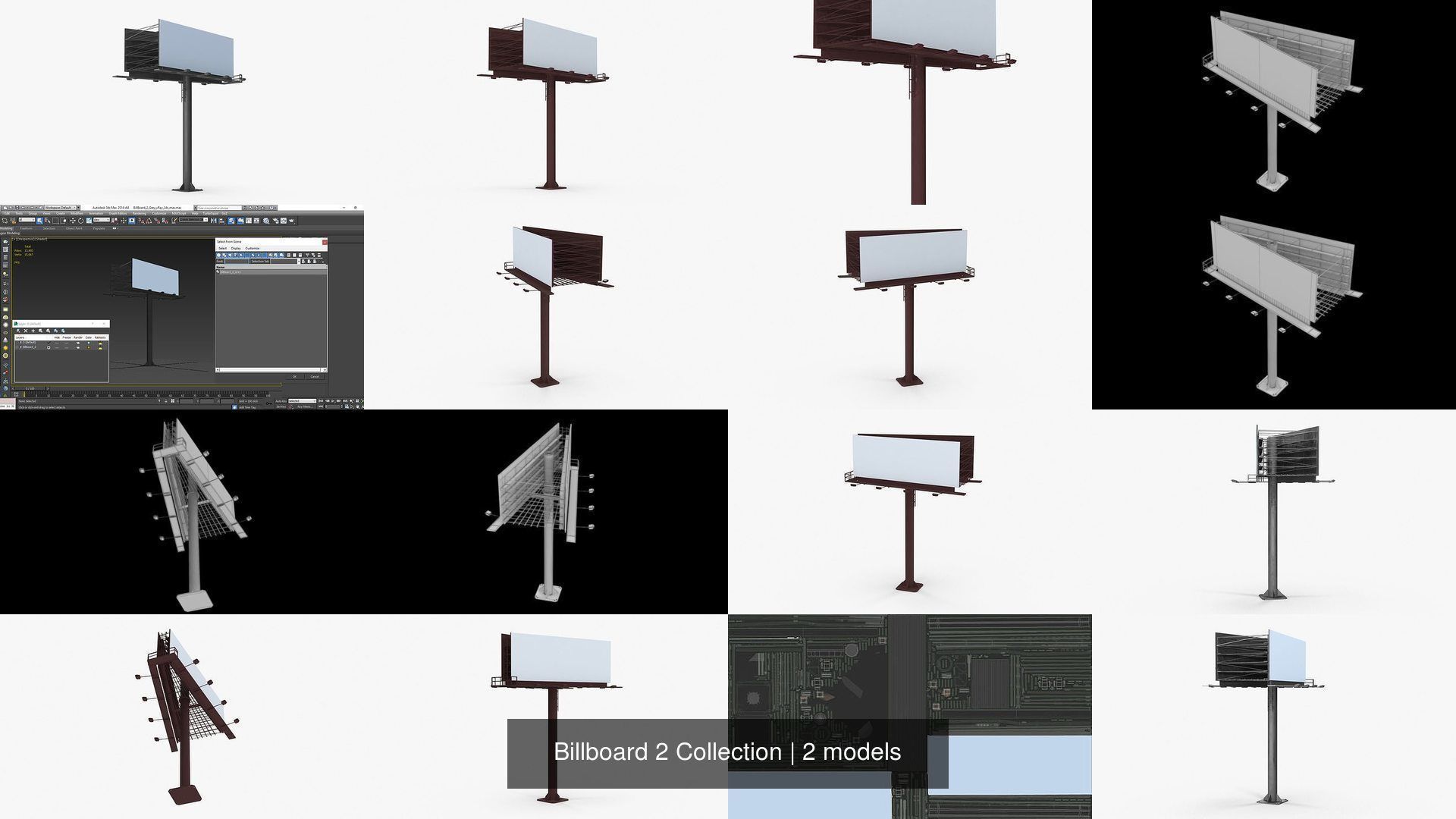 Billboard 2 Collection VR / AR / low-poly | CGTrader