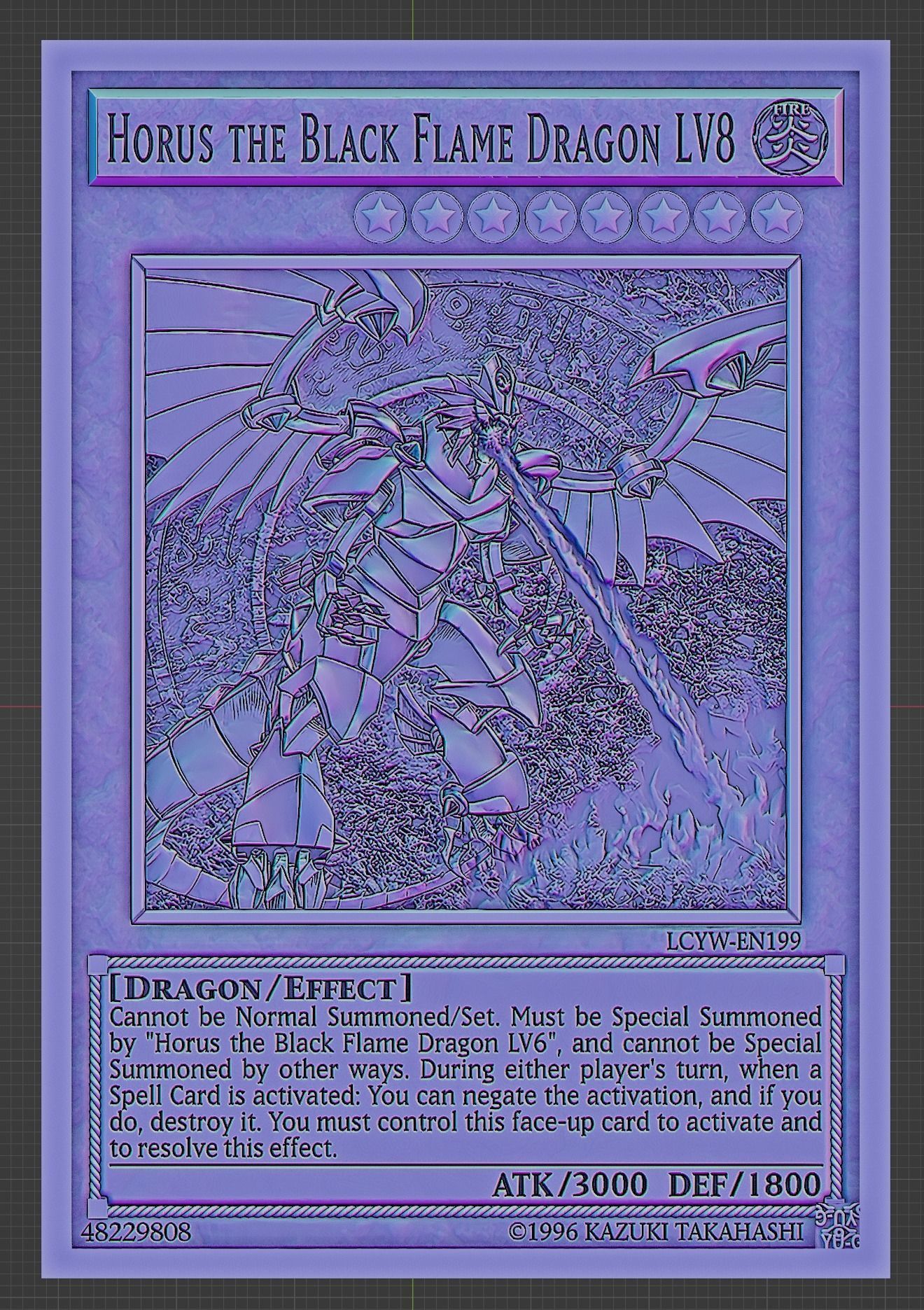 HORUS THE BLACK FLAME DRAGON LV8 - YU-GI-OH free 3D model 3D printable | CGTrader