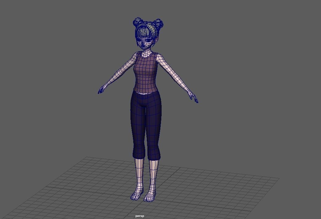Anime Collection Sample free 3D model animated rigged | CGTrader
