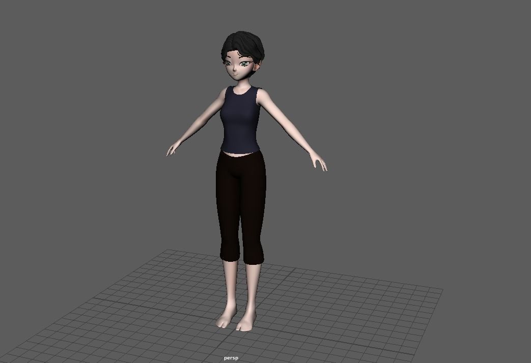 Anime Collection Sample free 3D model animated rigged | CGTrader