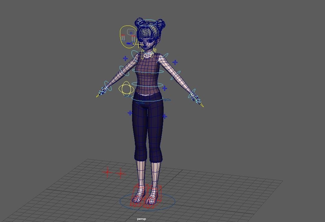 Anime Collection Sample free 3D model animated rigged | CGTrader