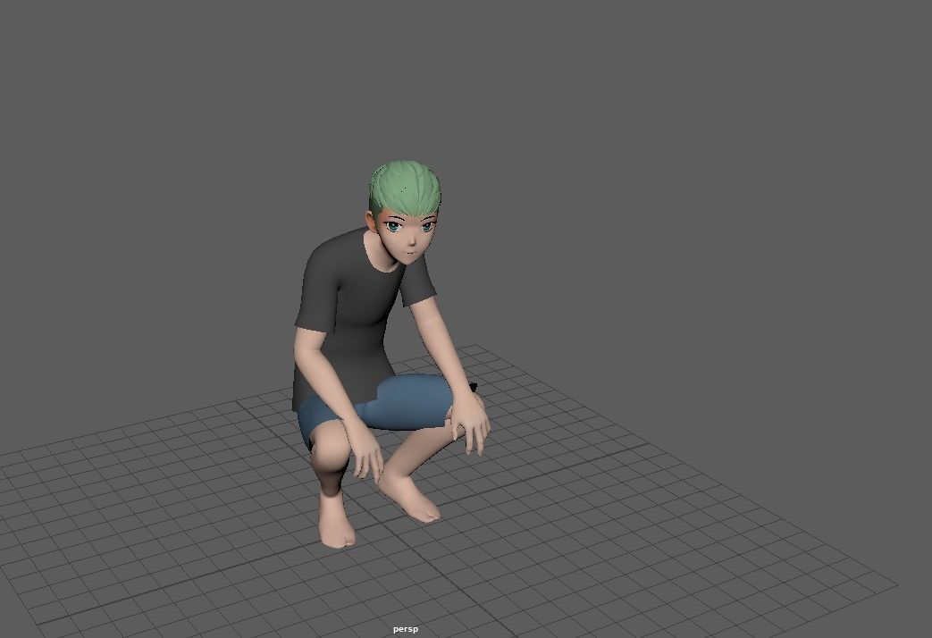 Anime Collection Sample free 3D model animated rigged | CGTrader