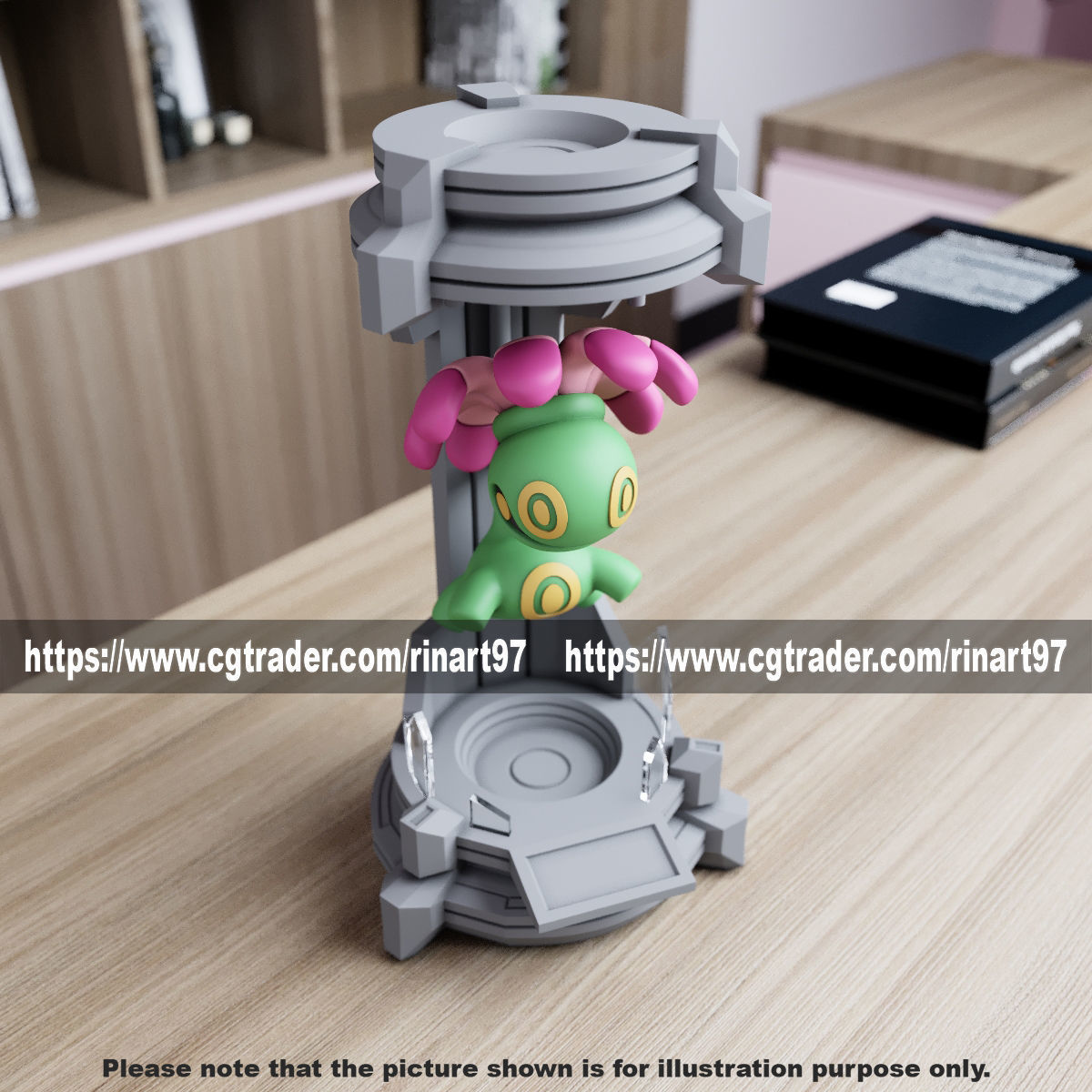 Cradily in the lab from pokemon 3D model 3D printable | CGTrader