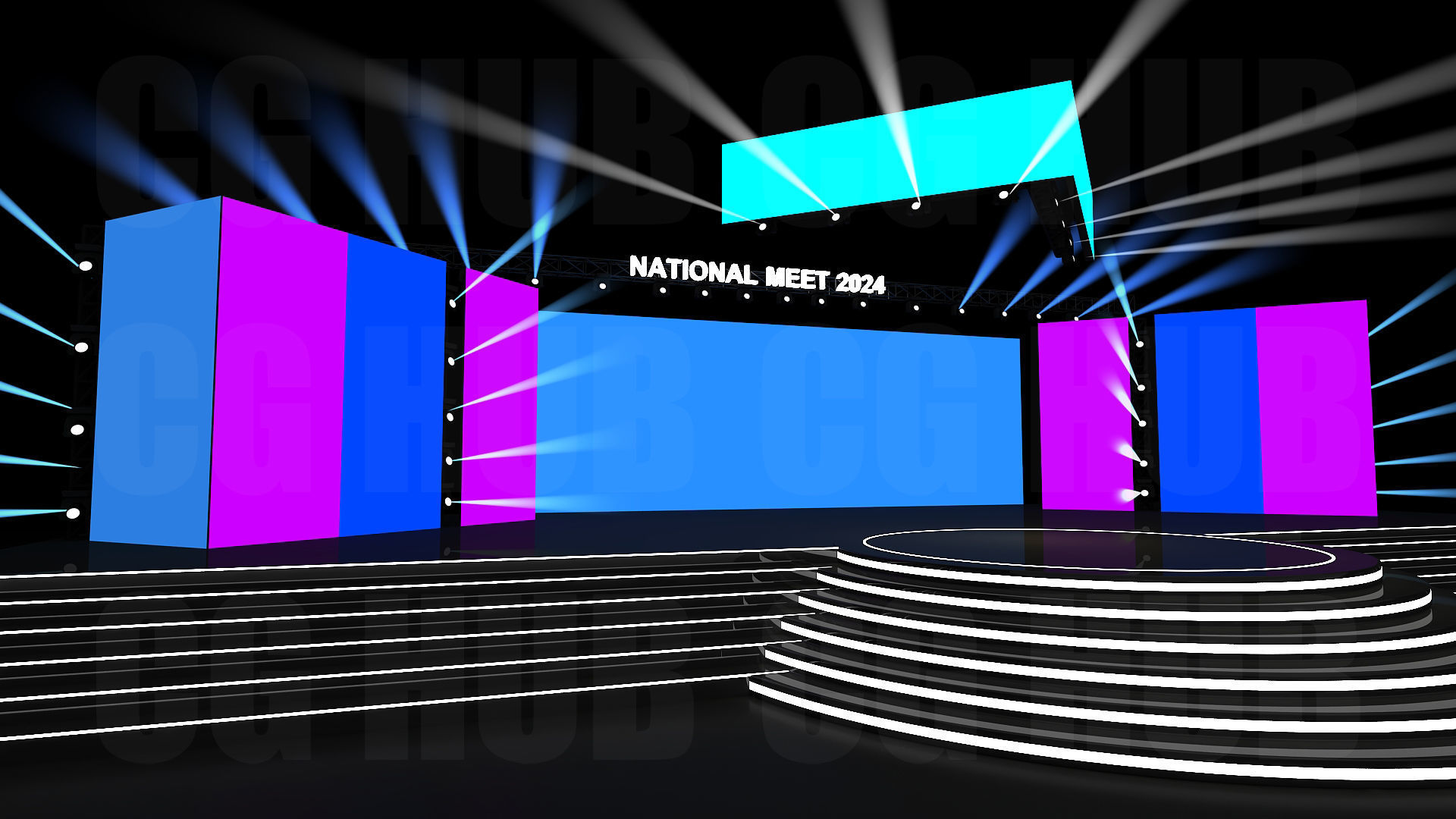 Event stage design 3D model | CGTrader