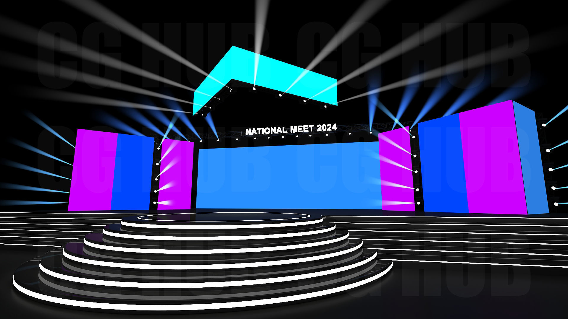 Event stage design 3D model | CGTrader