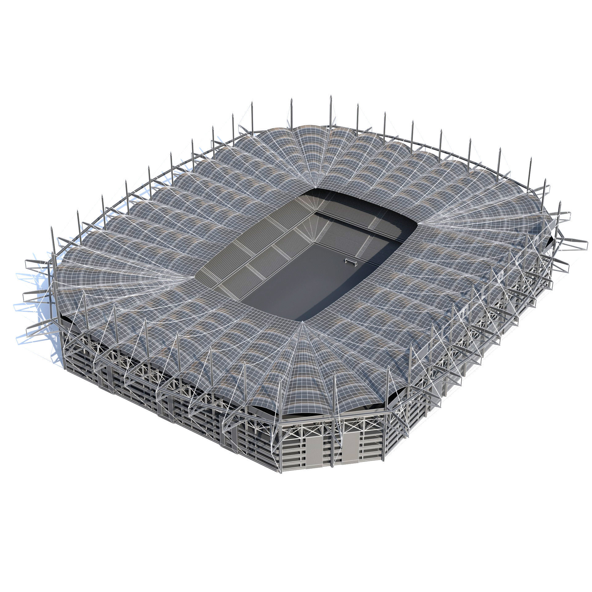 3D model Volksparkstadion Hamburg Stadium Euro 2024 VR / AR / low-poly ...