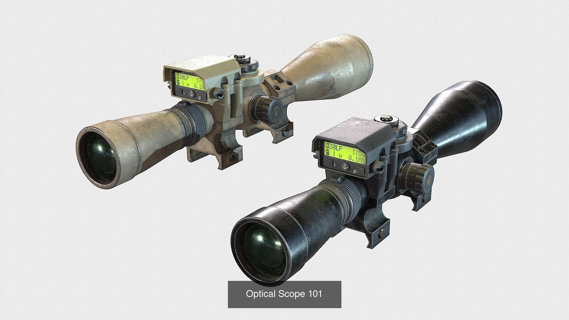 Optical sight Scope Collections VR / AR / low-poly | CGTrader