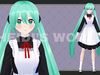 Vroid Beautiful 3D Female Maid Miku Vtuber Model Avatar 3D model 3D ...