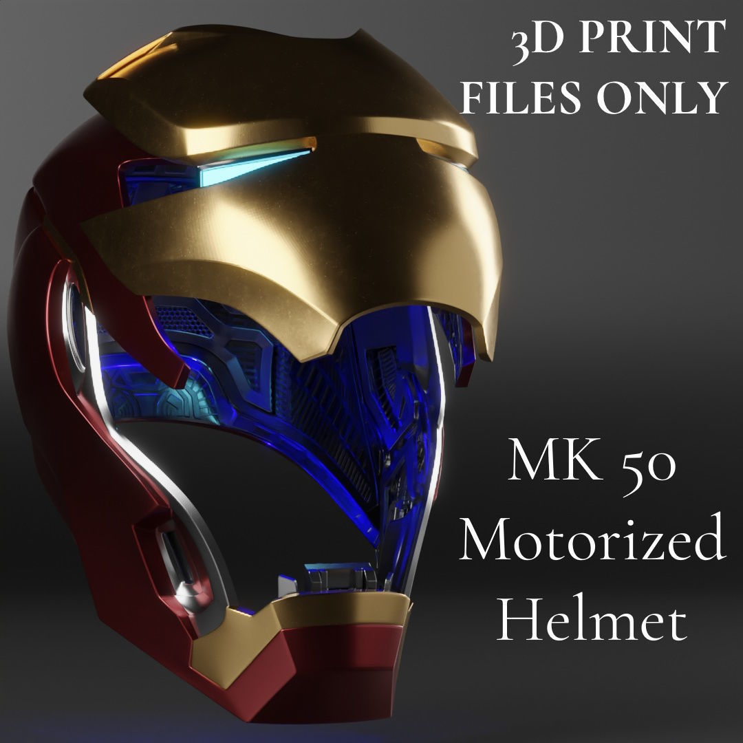 Iron Man Motorized Mk 50 3D Printable Iron Man Helmet 3D model 3D ...