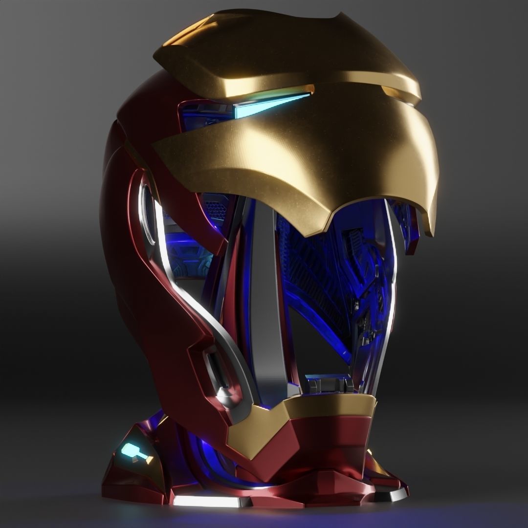 Iron Man Motorized Mk 50 3D Printable Iron Man Helmet 3D model 3D ...
