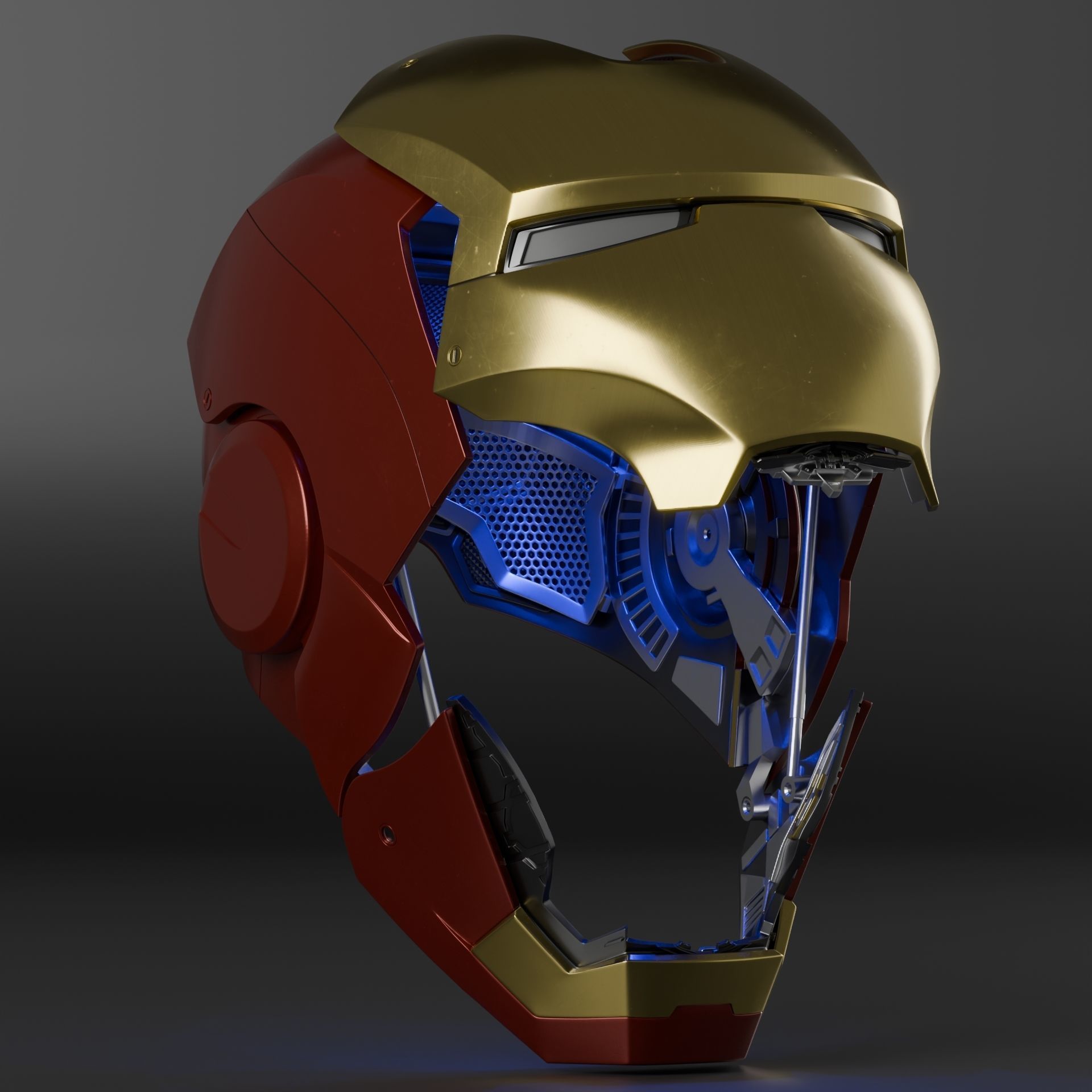 Iron Man Motorized Mk 3 3D Printable Iron Man Helmet 3D model 3D ...