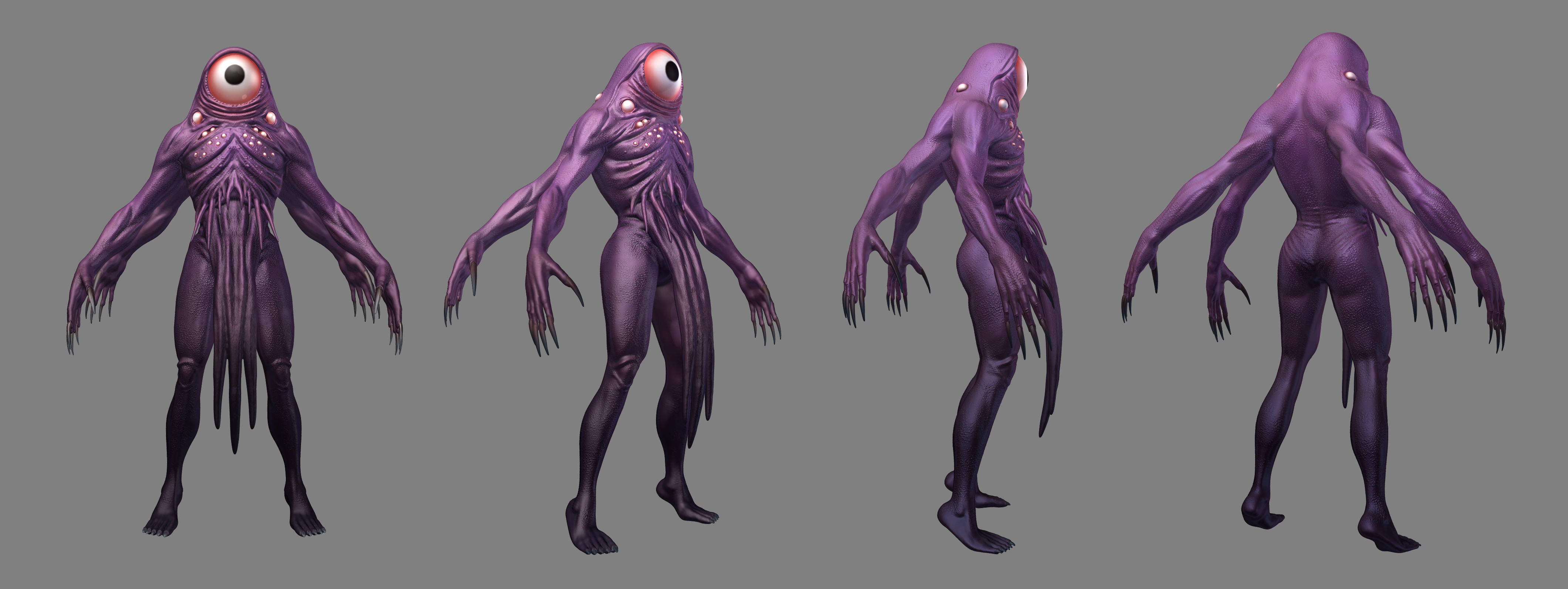 One eye creature 3D model | CGTrader