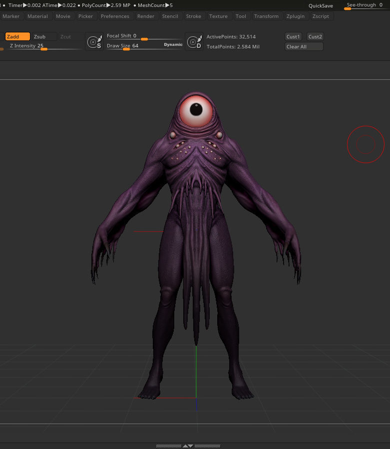 One eye creature 3D model | CGTrader