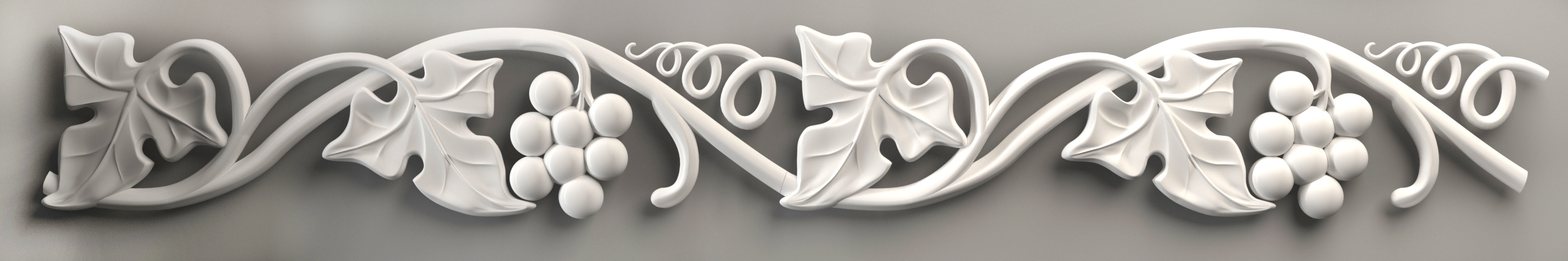 3d stl model of grape leaf decor for CNC router 3D model 3D printable ...