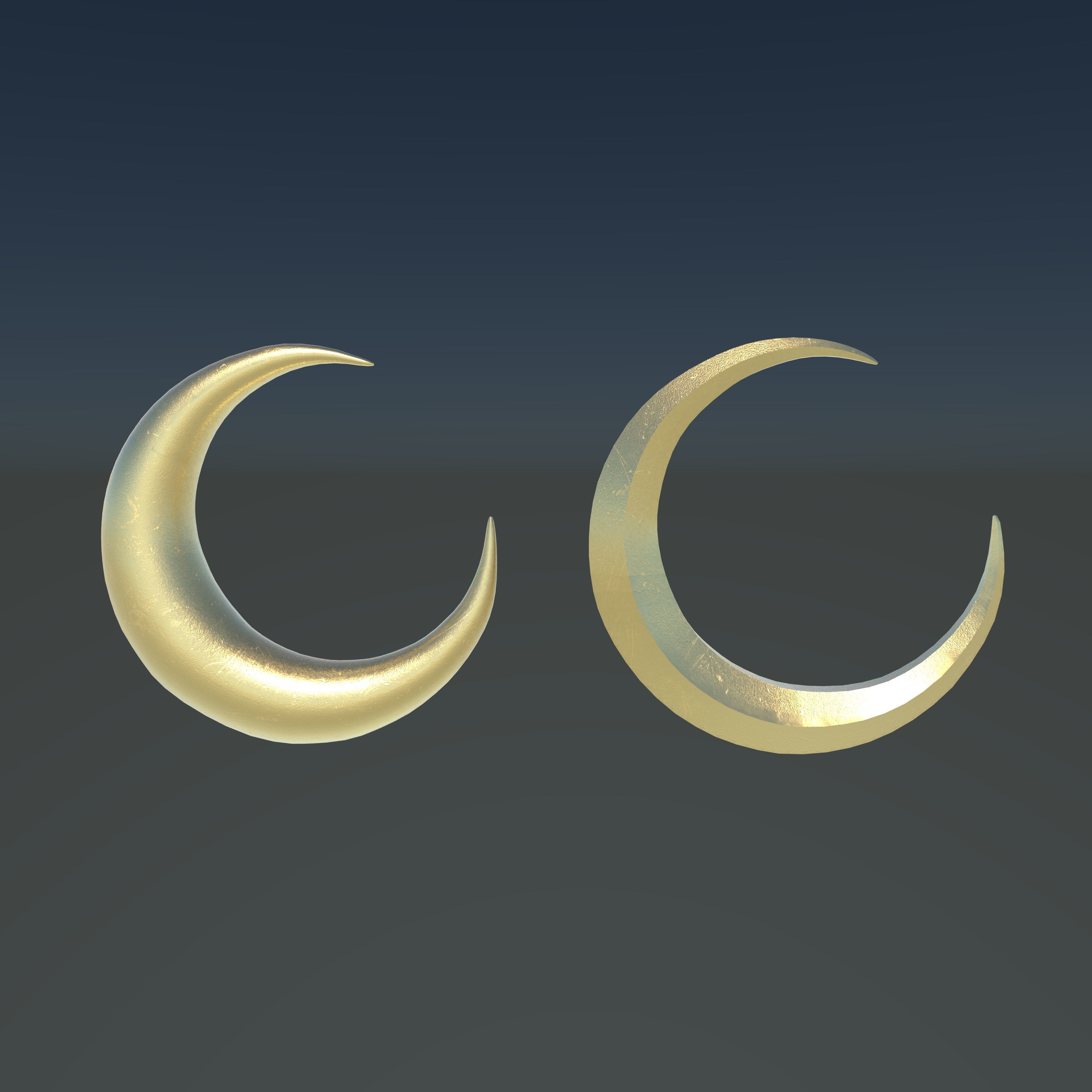 Moon design 3D model animated | CGTrader