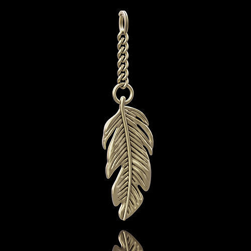 feather key holder silver gold printable jewelry 3D model 3D model 3D ...