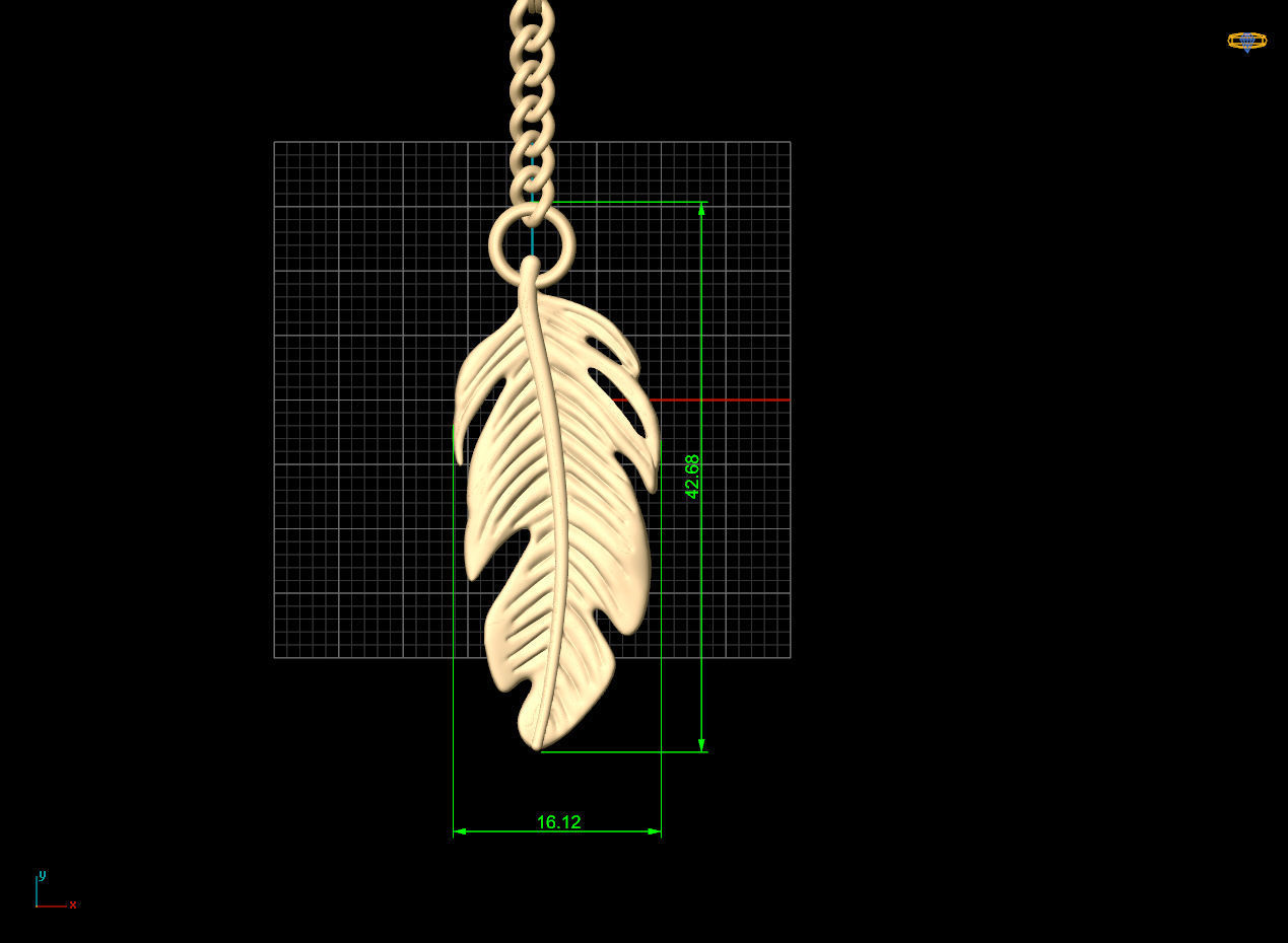 feather key holder silver gold printable jewelry 3D model 3D model 3D ...