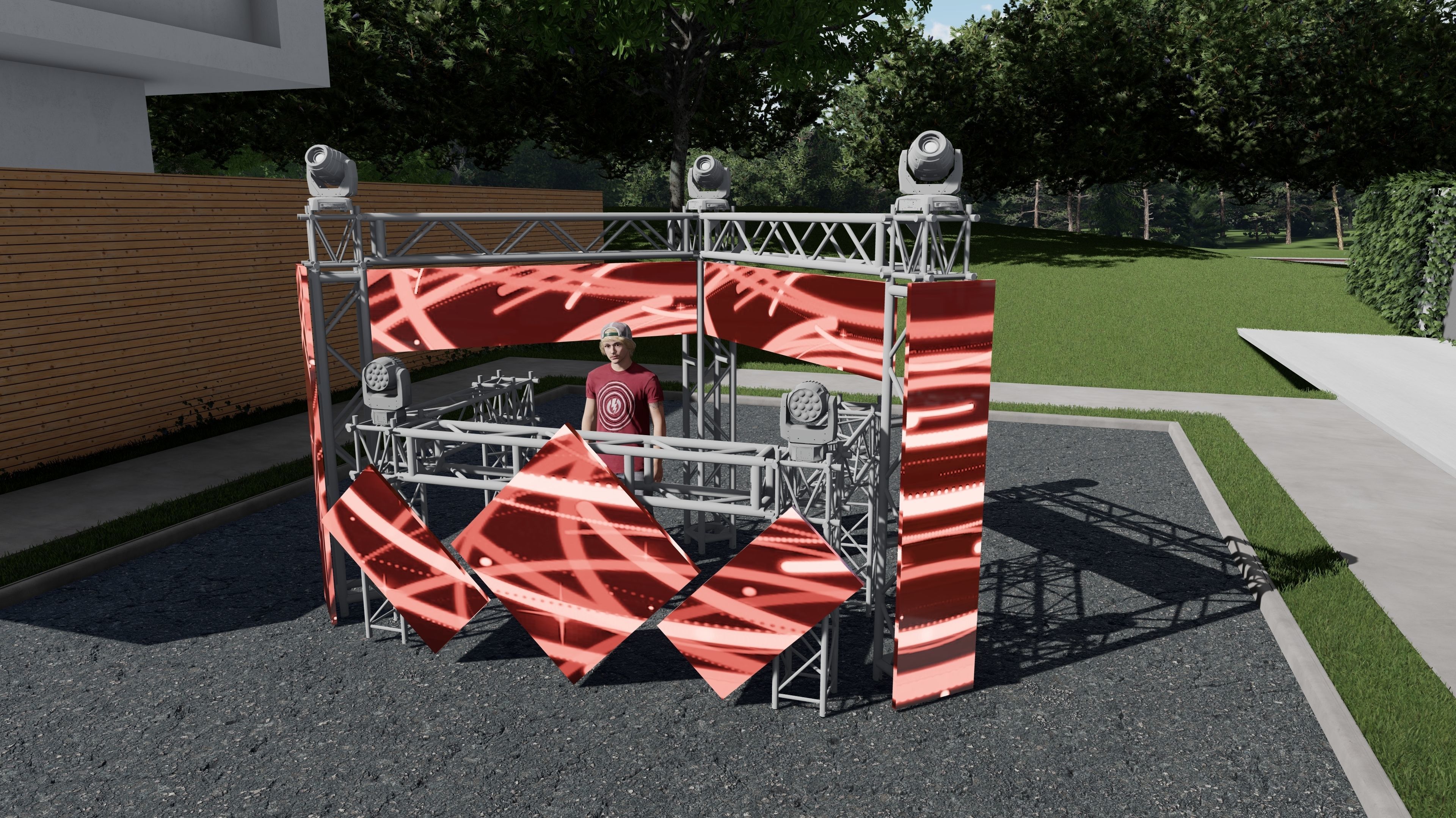 dj booth 3D model animated rigged | CGTrader