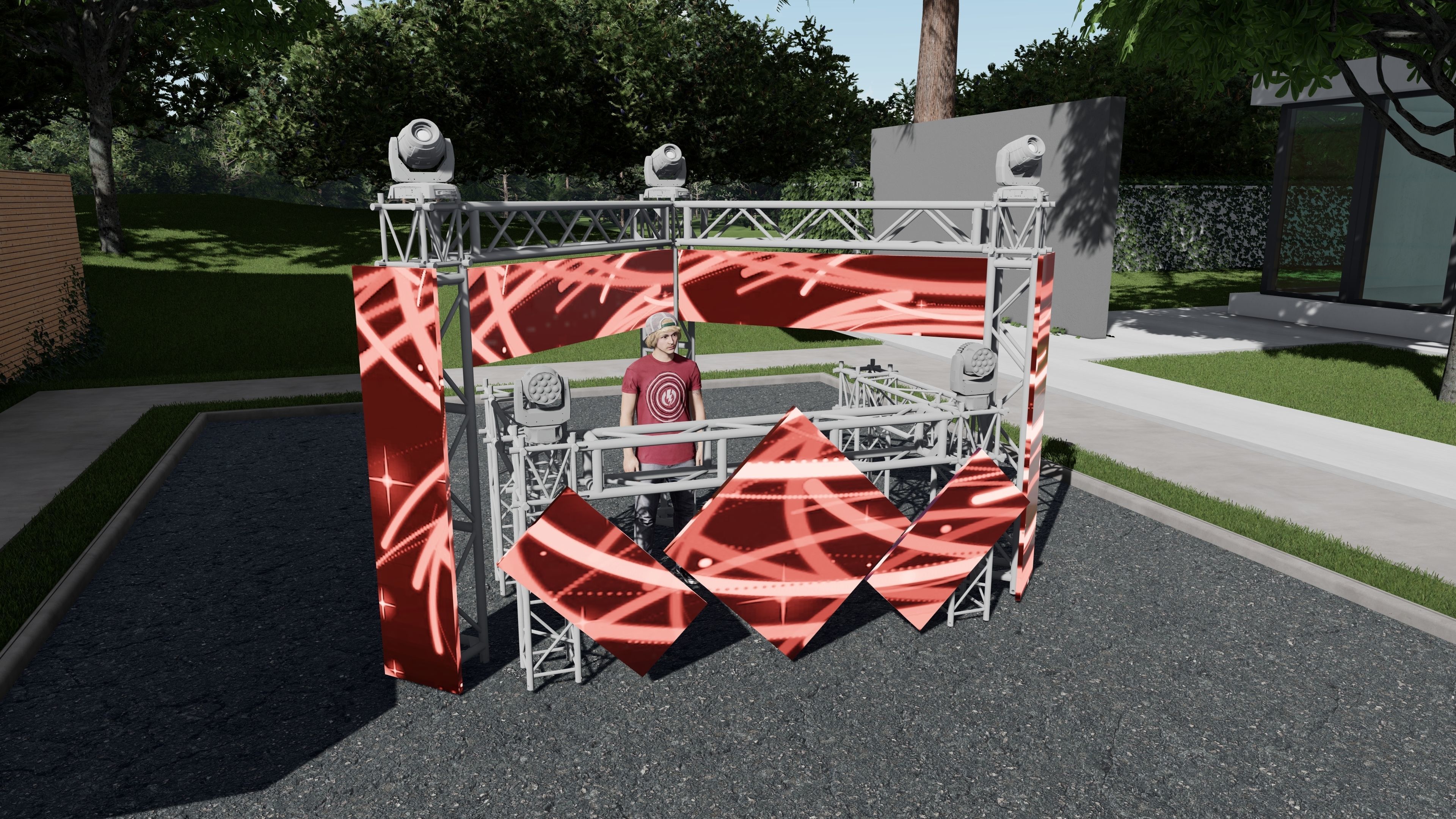 dj booth 3D model animated rigged | CGTrader