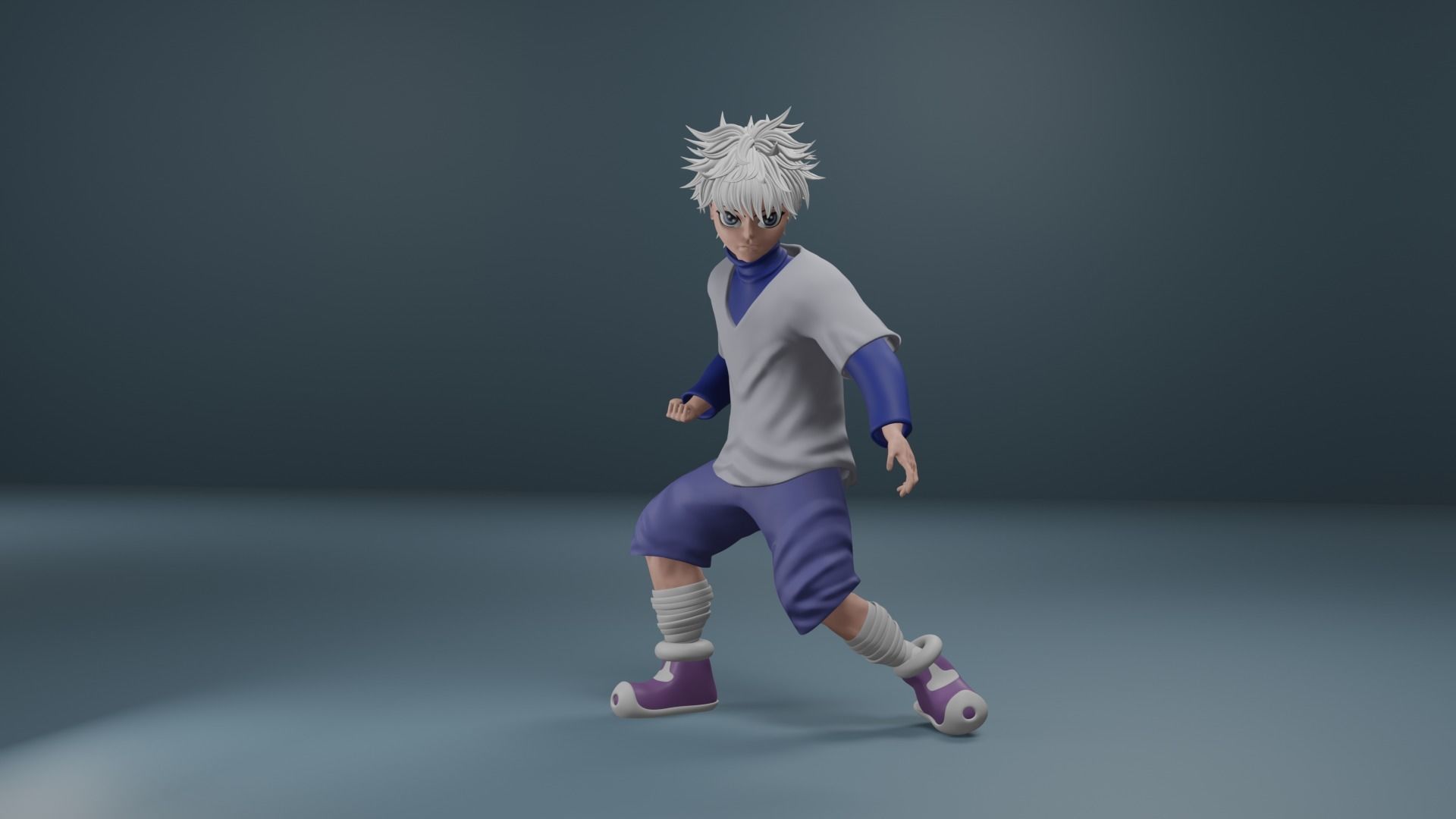 Killua Zoldyck - Hunter x Hunter Fanart 3D free 3D model rigged | CGTrader