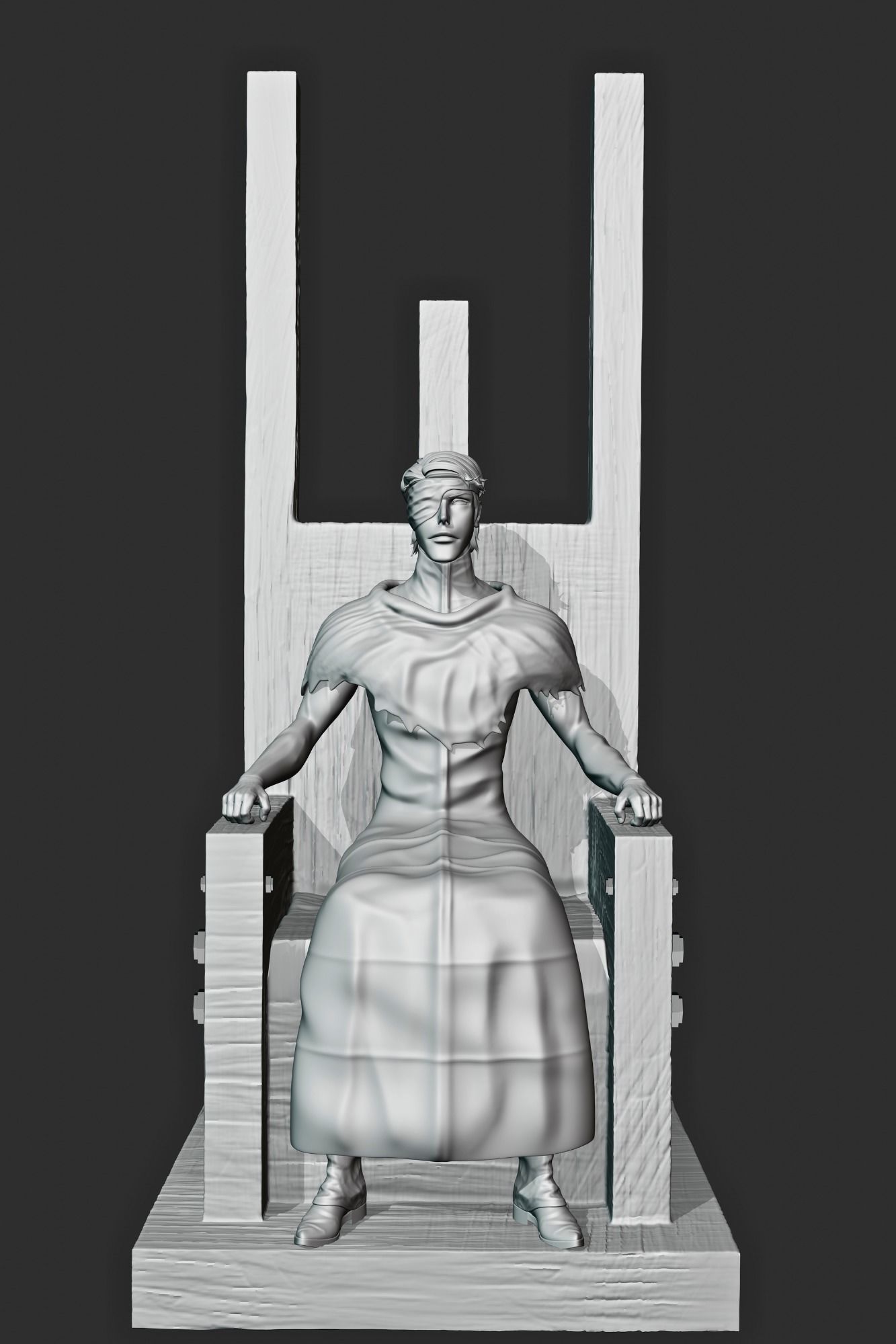 Aizen Sosuke - Manga Style Sitting on Chair 3D model 3D printable ...