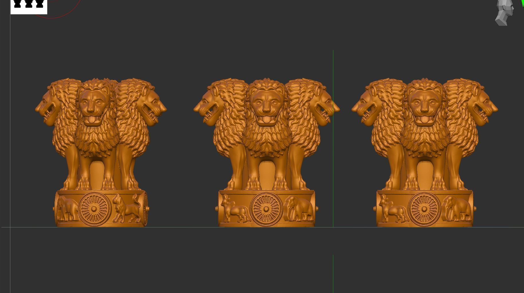 Ashoka statue of Indian government 3D model 3D printable | CGTrader