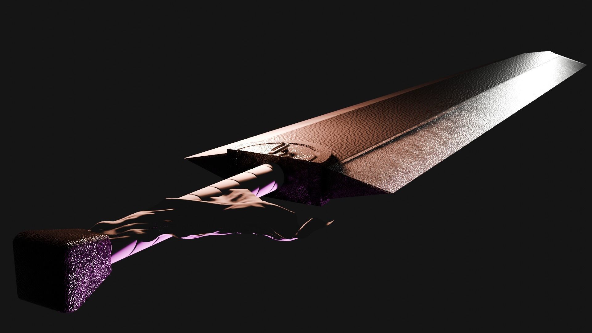 Dragon Slayer Berserk manga Gut s Sword fanart 3D Model free VR / AR ...