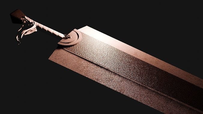 Dragon Slayer Berserk manga Gut s Sword fanart 3D Model free VR / AR ...
