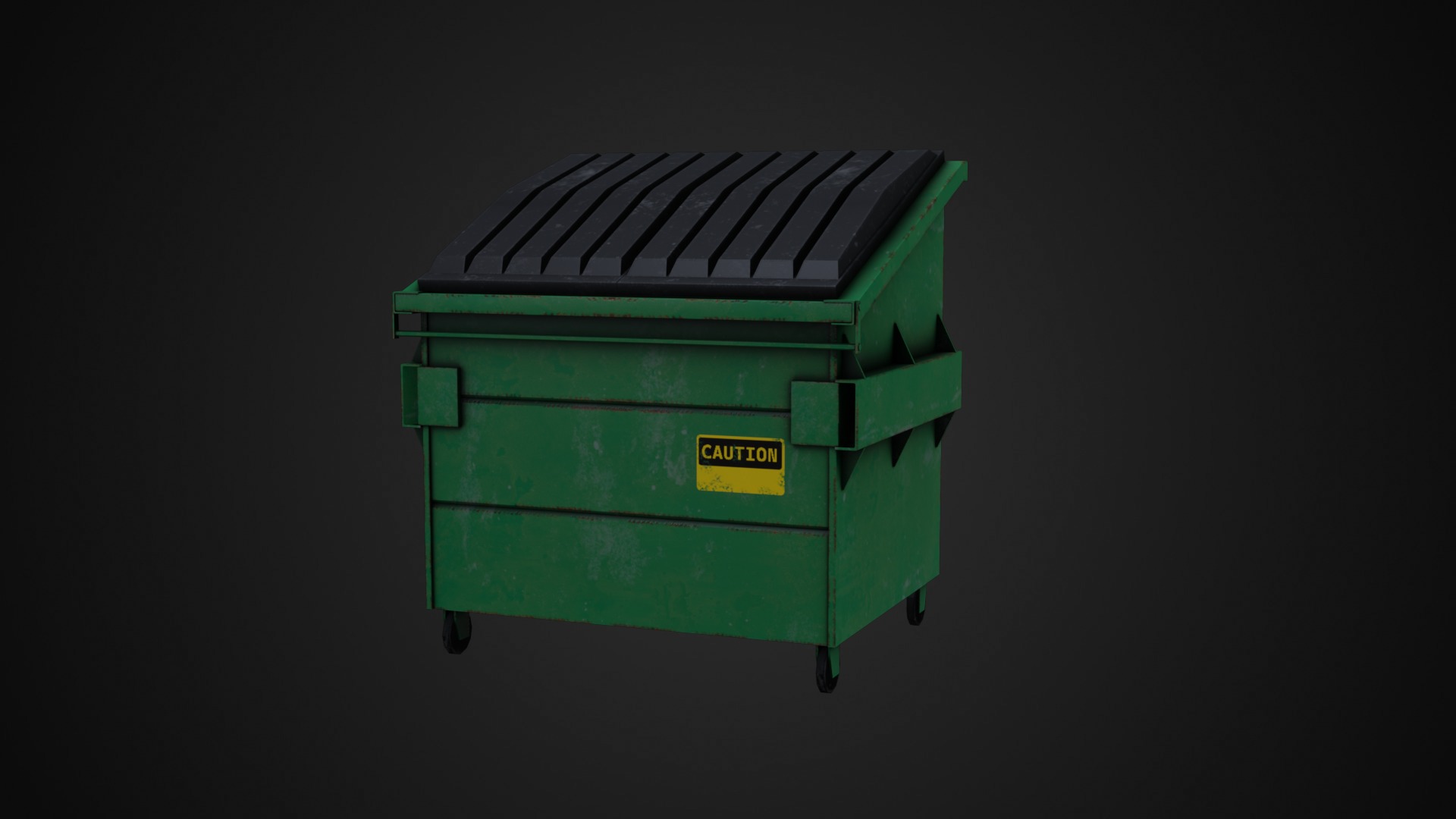 Lowpoly realistic 3D Garbage Container free VR / AR / low-poly 3D model ...