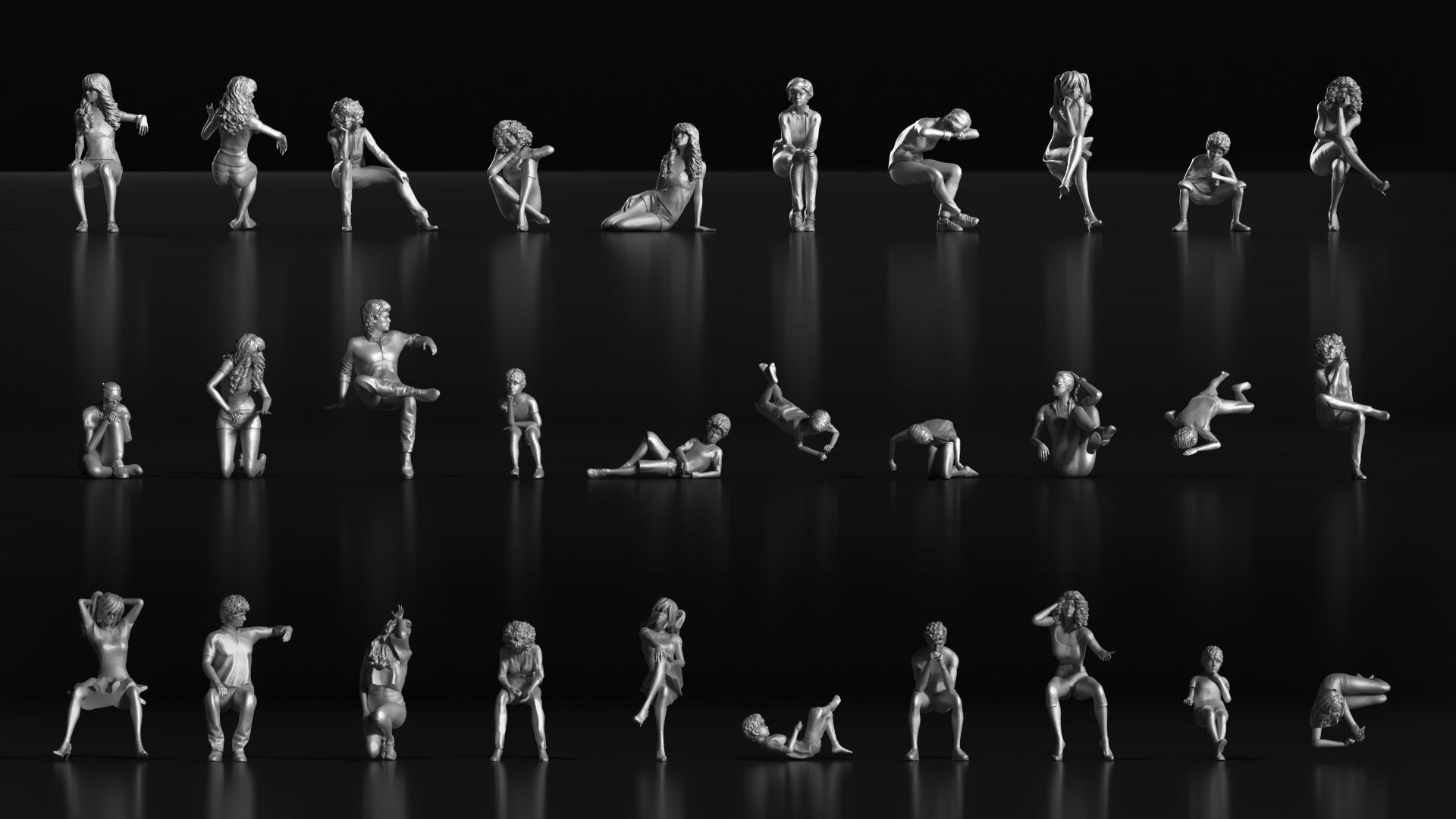 LP People 02 Relaxation 3D model 3D printable | CGTrader