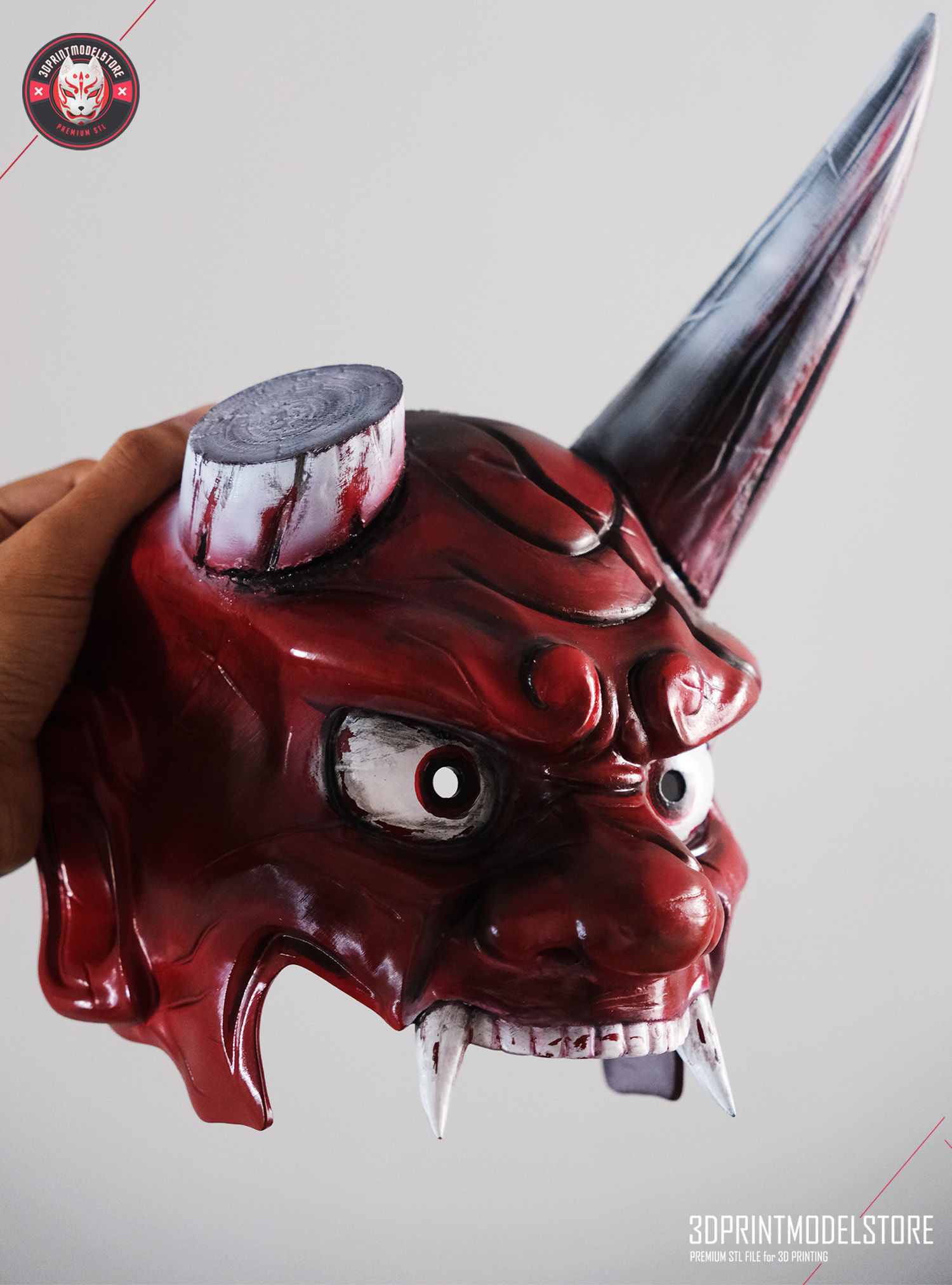 Street Fighter 6 Akuma Mask - Oni Hannya Samurai Ghost Mask 3D model 3D ...