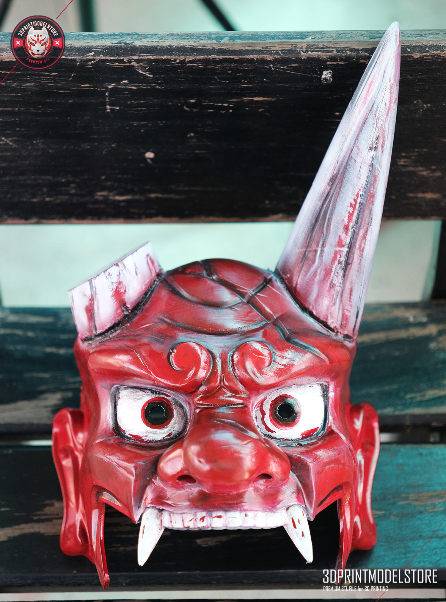 Street Fighter 6 Akuma Mask - Oni Hannya Samurai Ghost Mask 3D model 3D ...