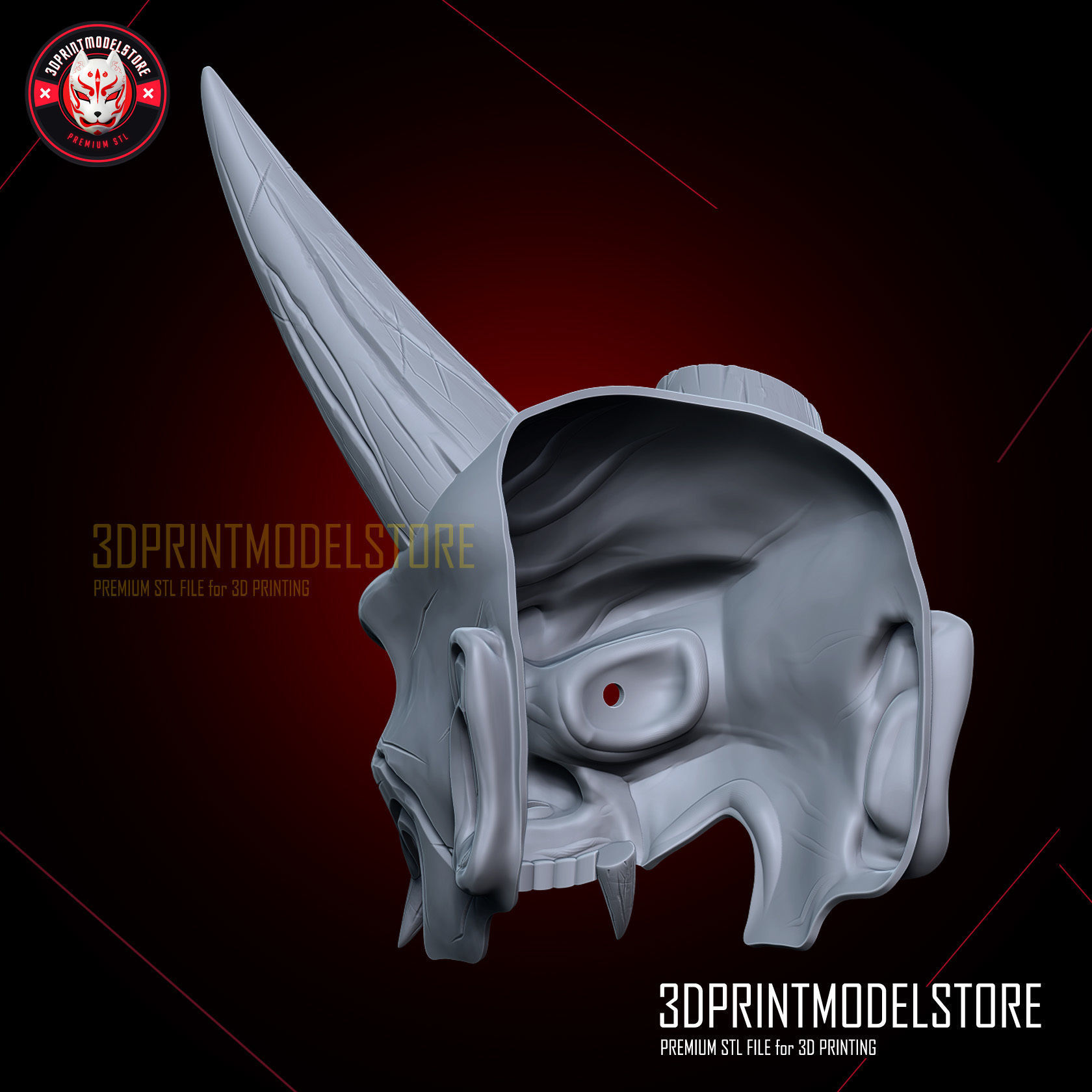 Street Fighter 6 Akuma Mask - Oni Hannya Samurai Ghost Mask 3D model 3D ...