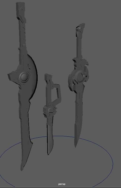 GUNDAM WEAPONS 3 RED RANGER SWORDS 3D model 3D printable | CGTrader