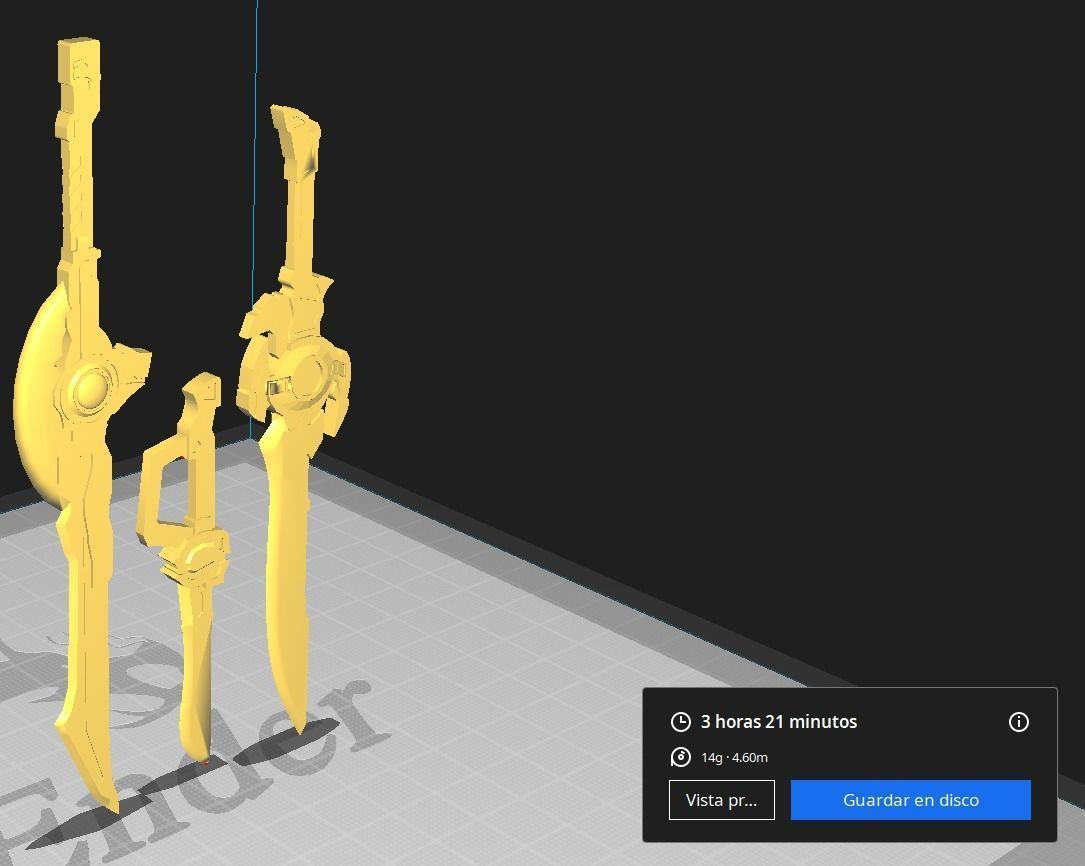 GUNDAM WEAPONS 3 RED RANGER SWORDS 3D model 3D printable | CGTrader