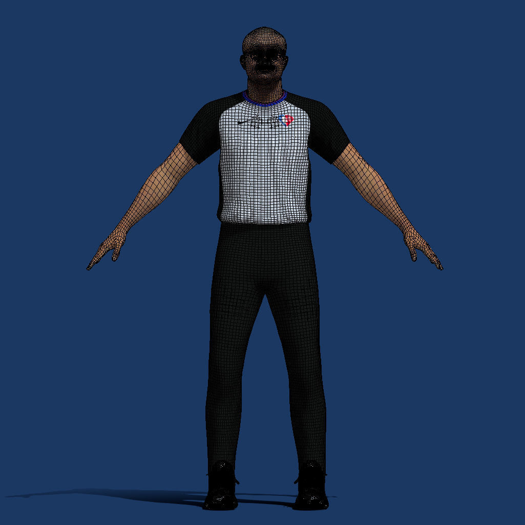 T-Pose Rigged Tony Brothers NBA referee 3D model animated rigged | CGTrader