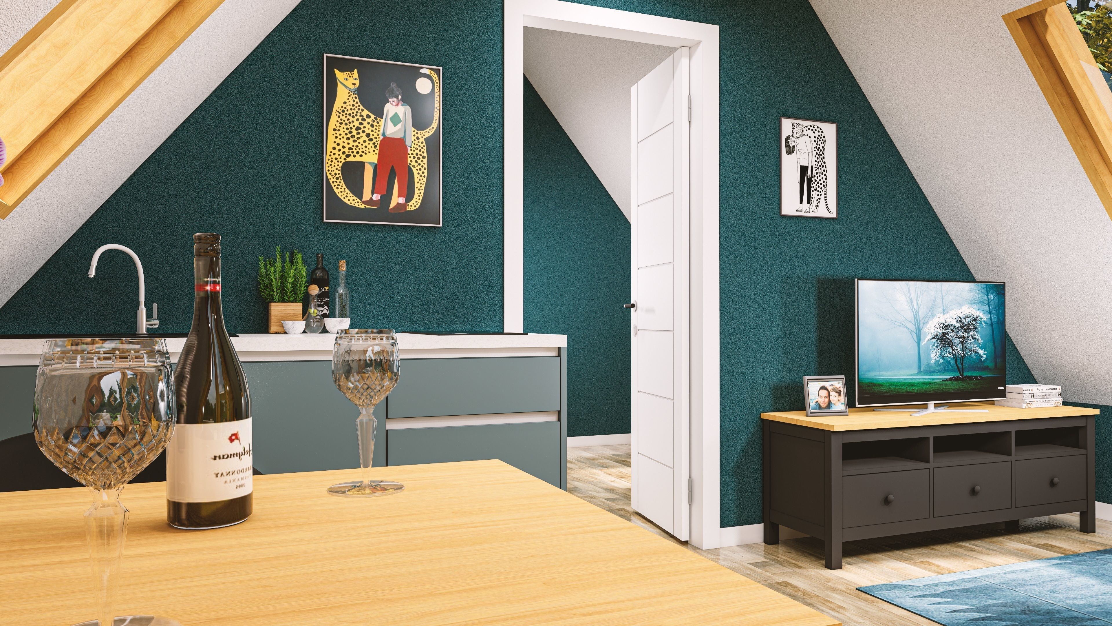 A frame Ara 40m2 3d model basic plans 3D model | CGTrader